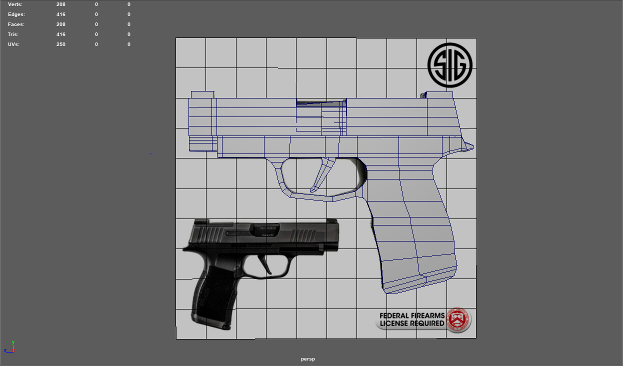 ArtStation - Learning 3D modeling day 15, gun updates