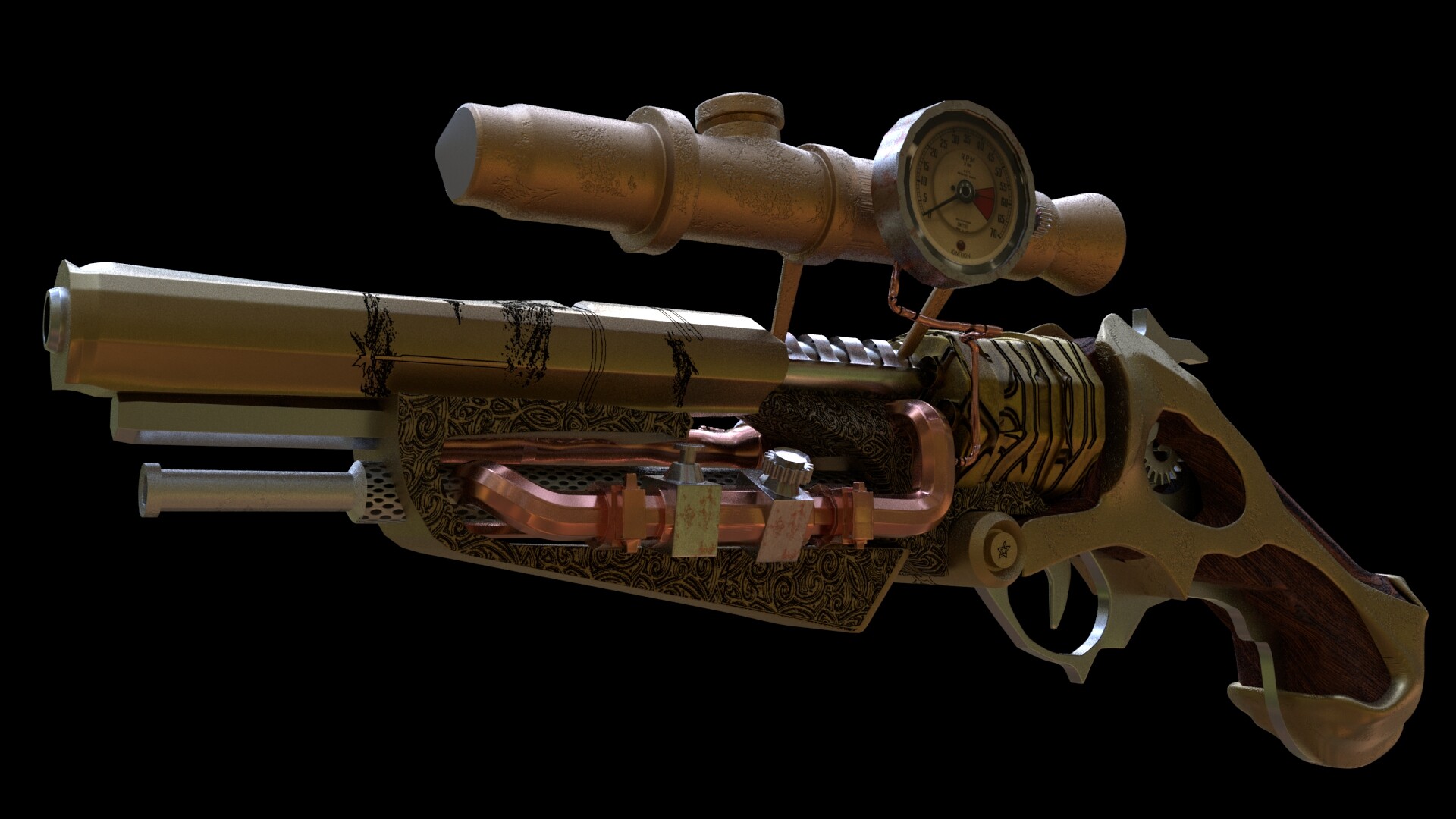 ArtStation - steampunk gun