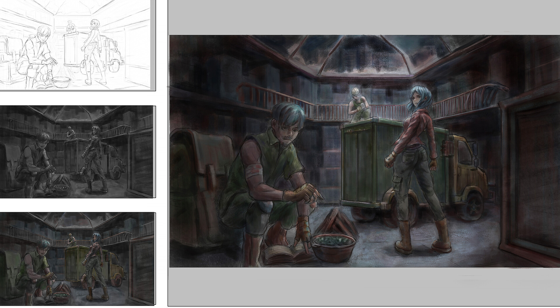 ArtStation - Warehouse and characters