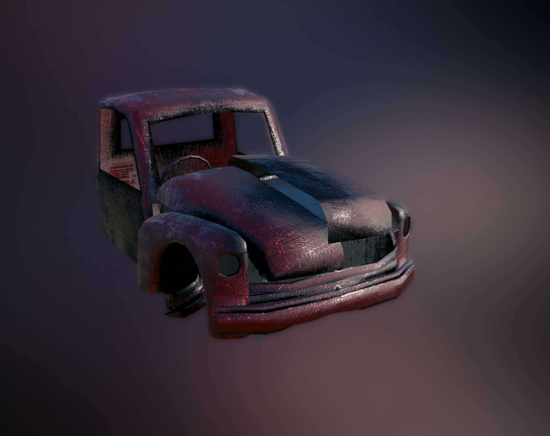 Cgparfait - Lowpoly Ruined Car