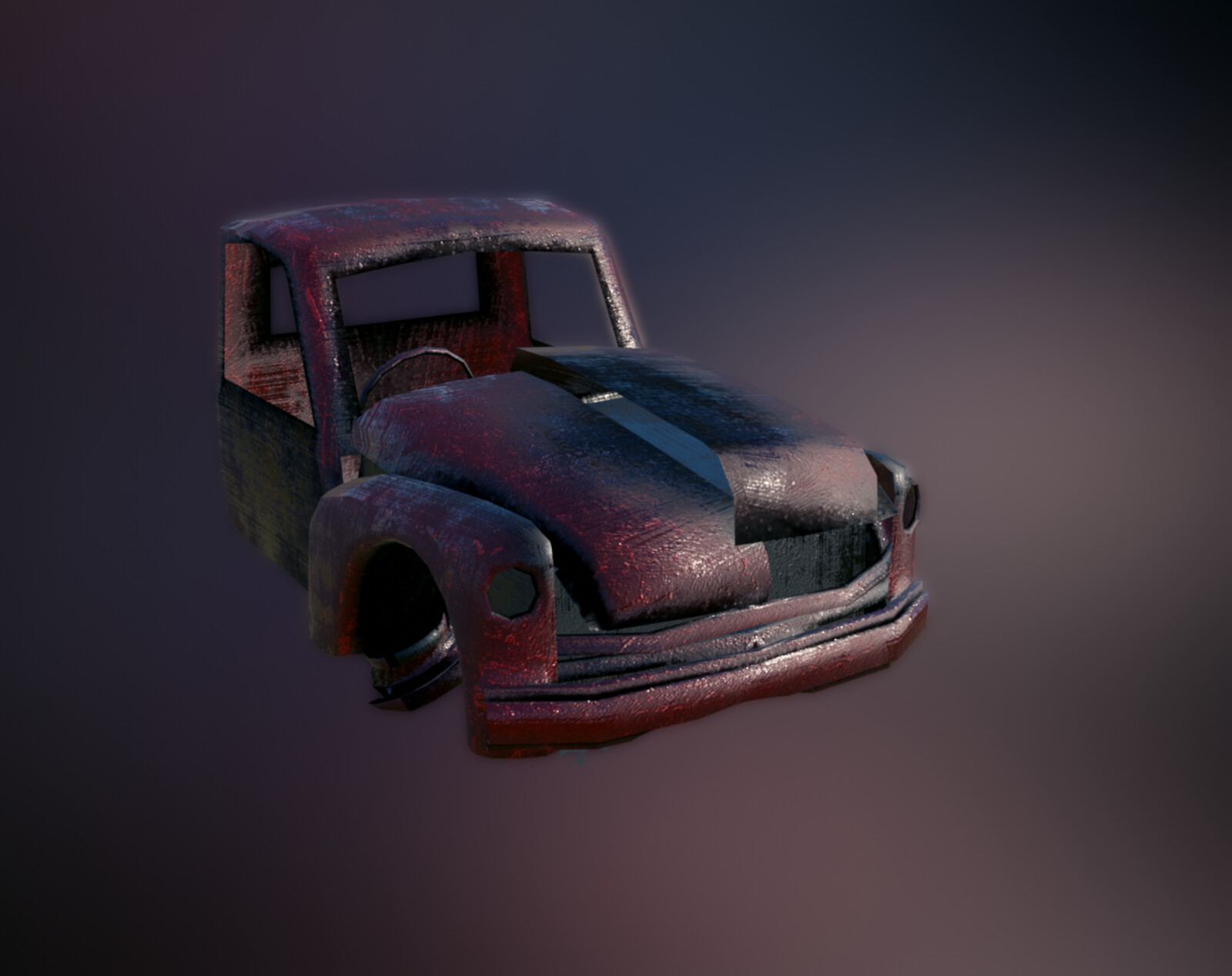 Cgparfait - Lowpoly Ruined Car