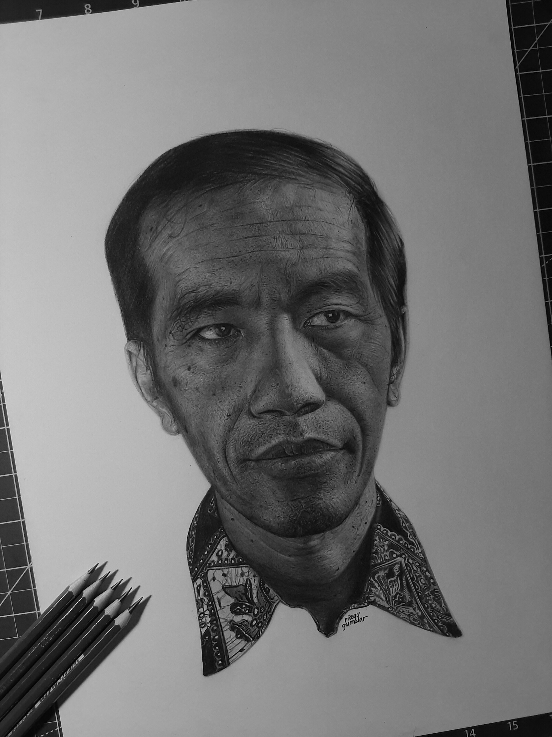 ArtStation - Pencil Drawing of Joko Widodo