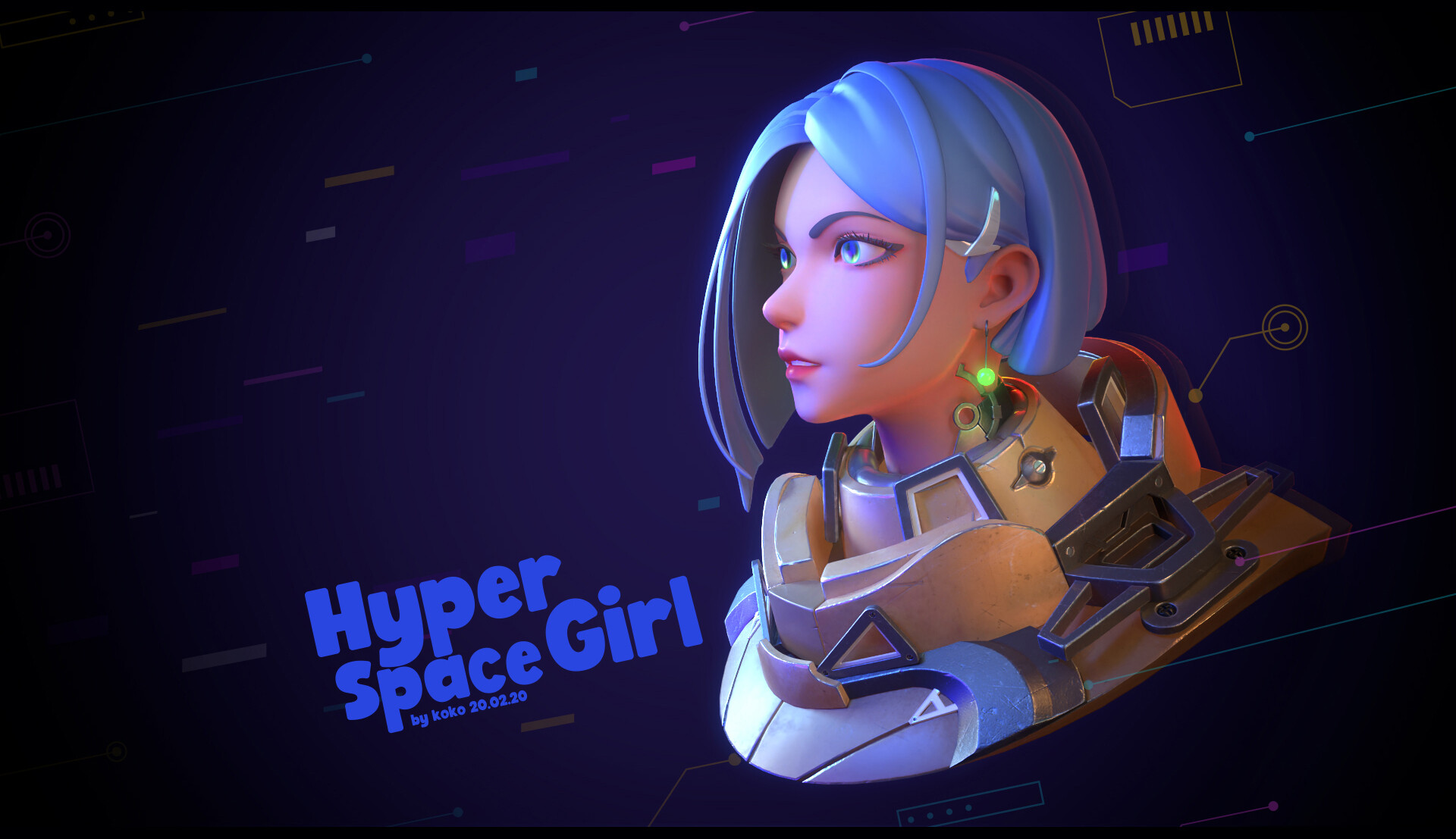 ArtStation - Hyper space girl