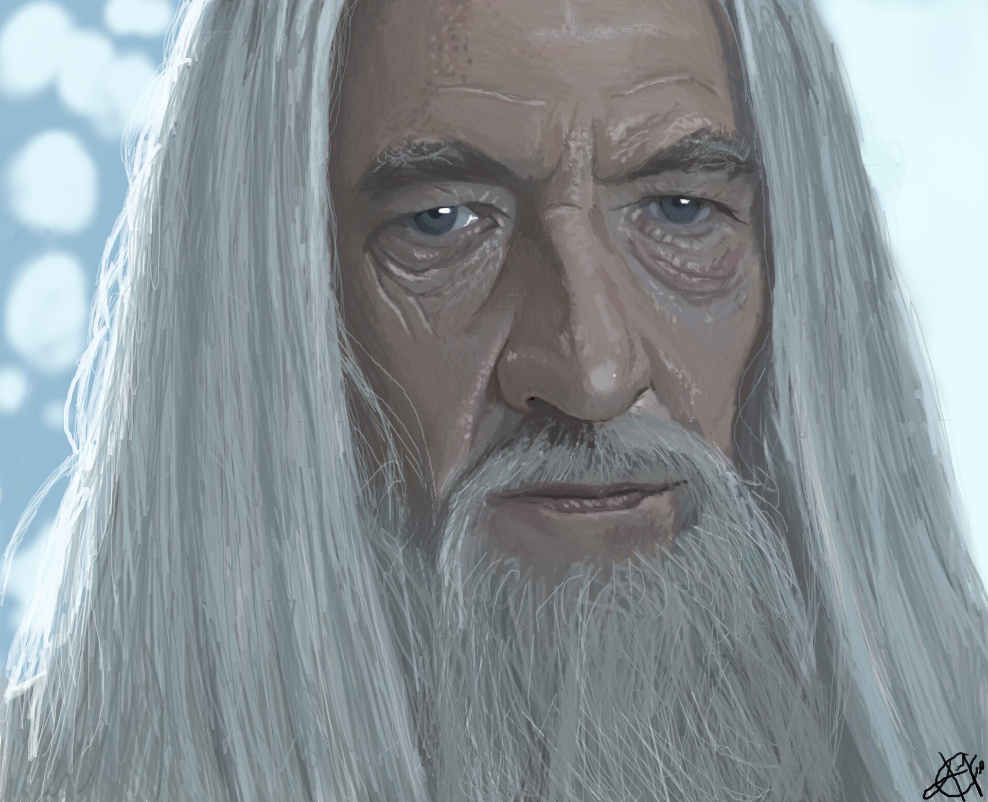 ArtStation - White wizard on microsoft paint