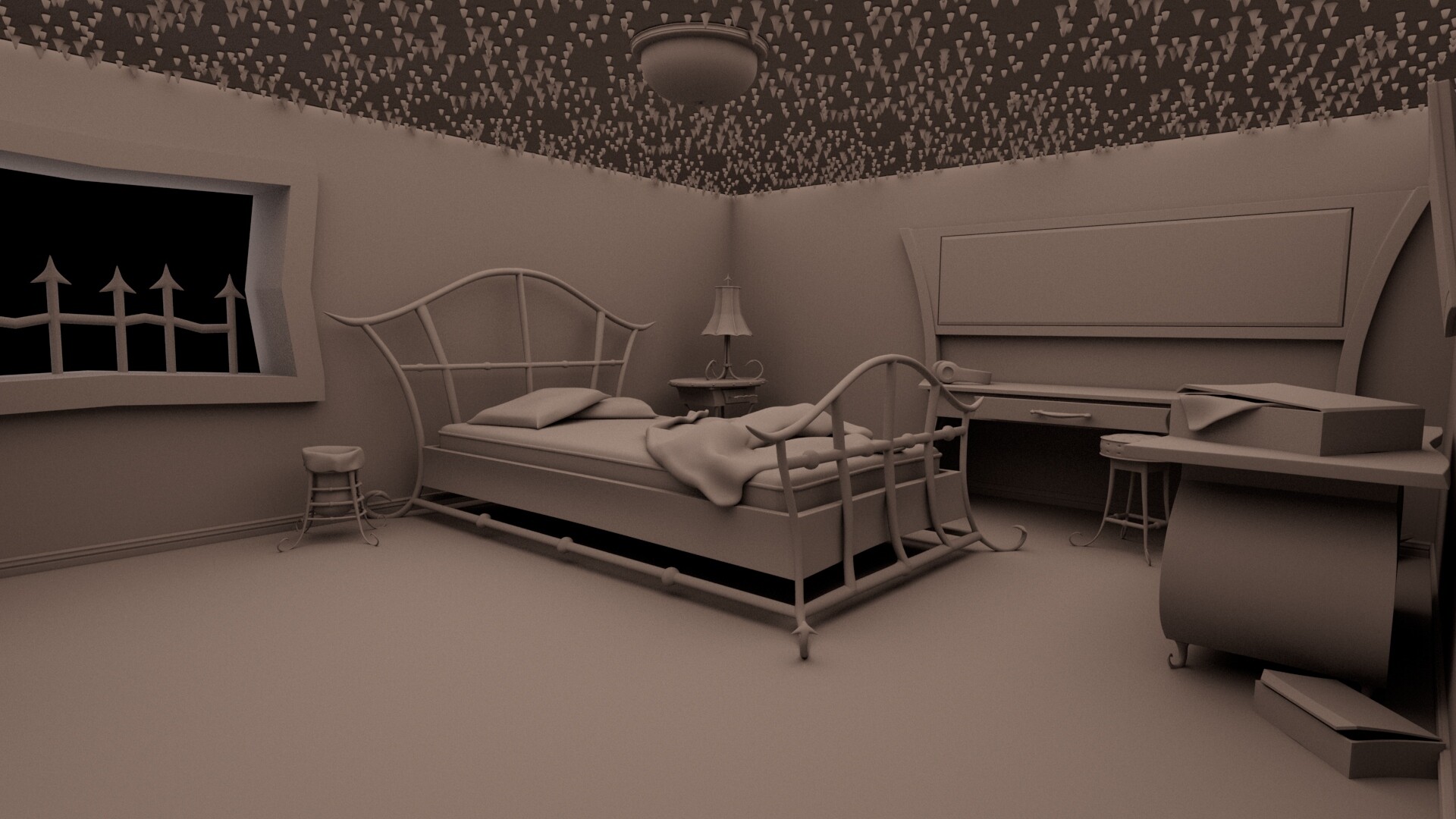 ArtStation - An Imp Girl's Bedroom