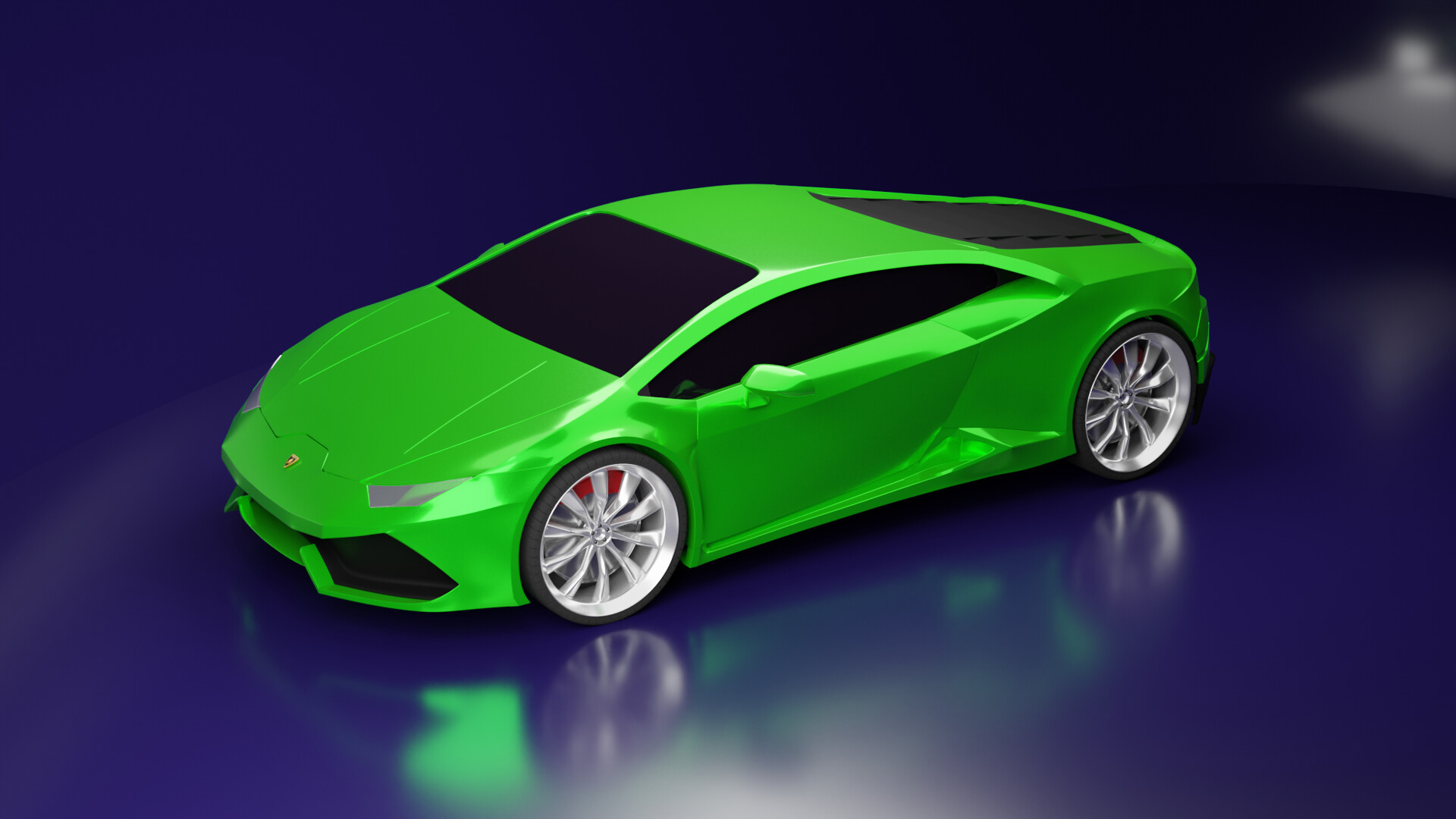 ArtStation - Green Lamborghini