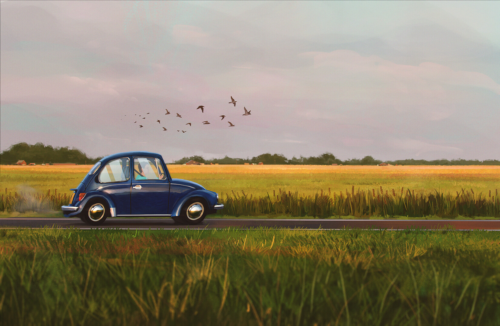 ArtStation - Blue car