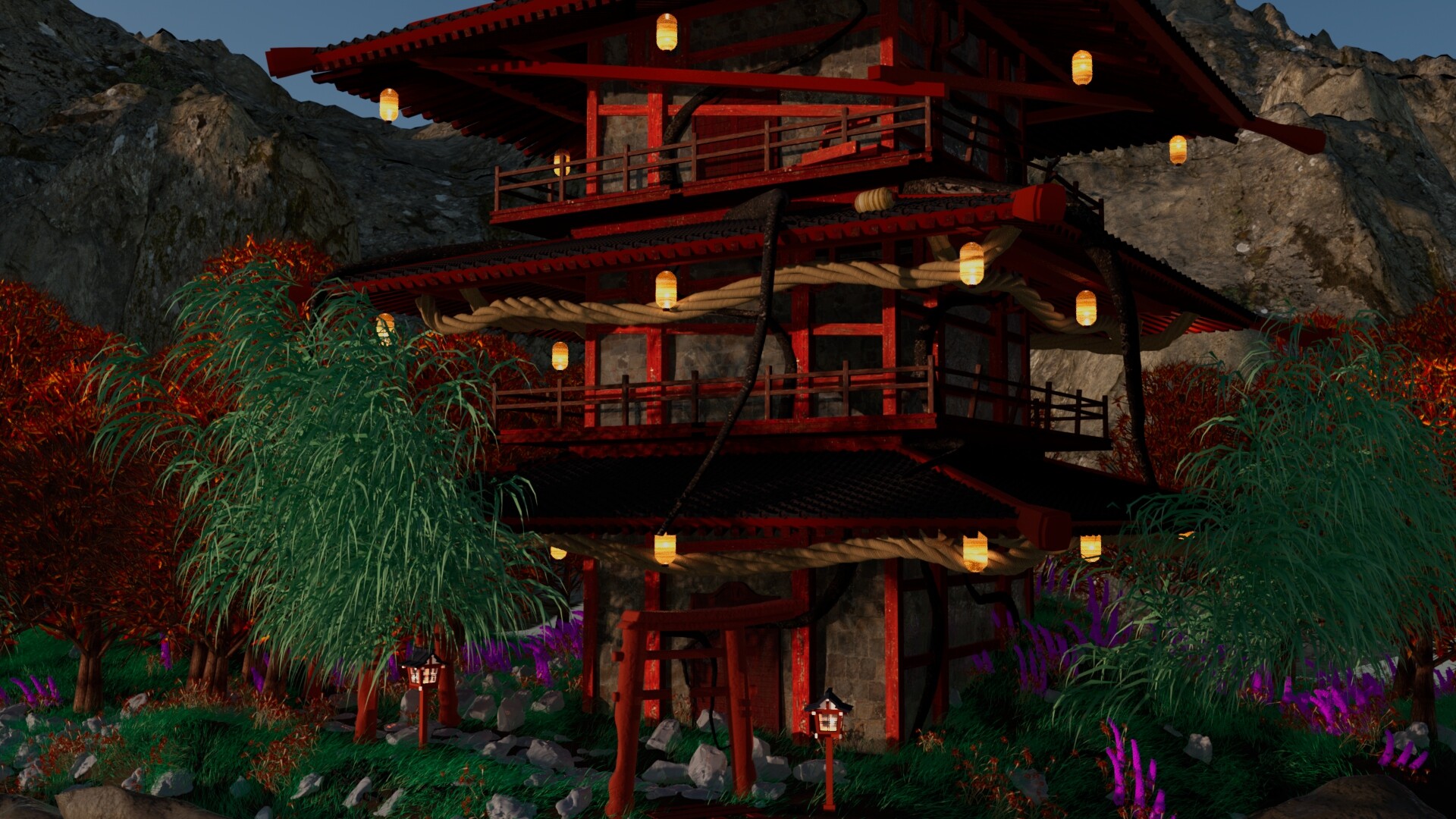 ArtStation - Deserted Japanese Temple