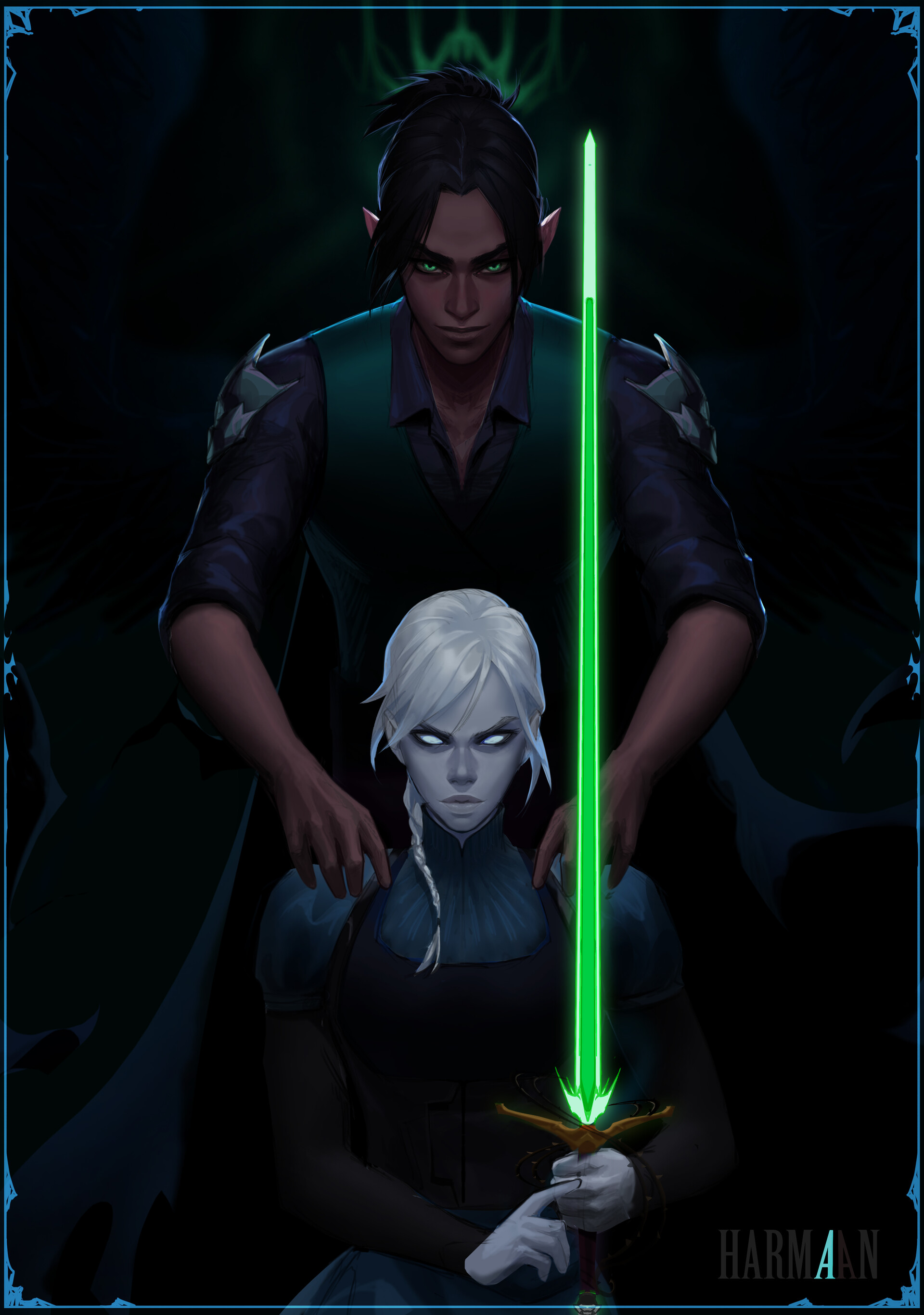 ArtStation - Warlock and Patron