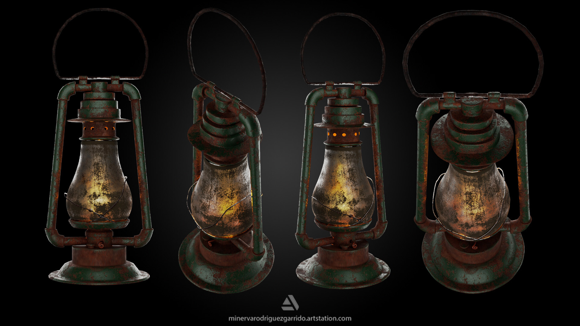 ArtStation - Design and 3d modeling of a lantern (prop)
