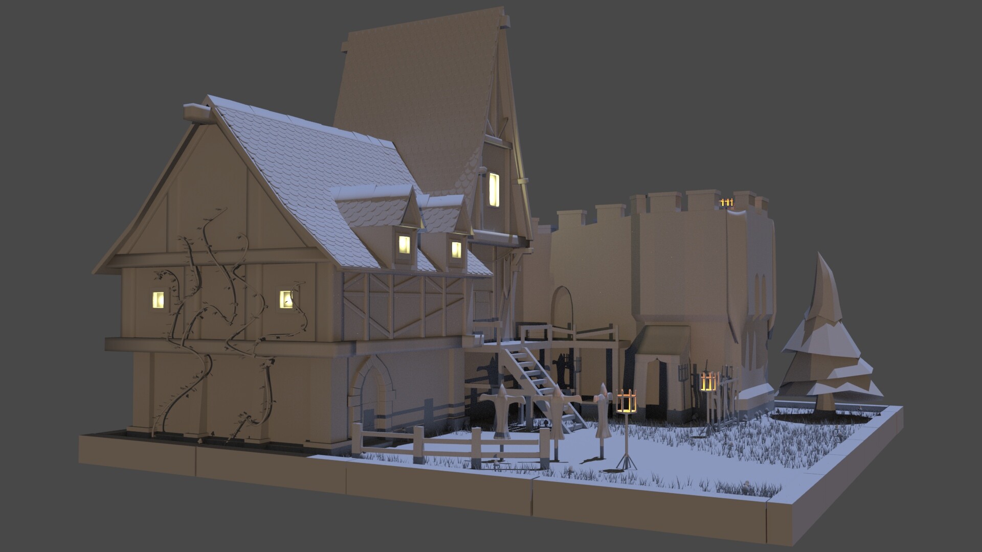 ArtStation - Knight training field