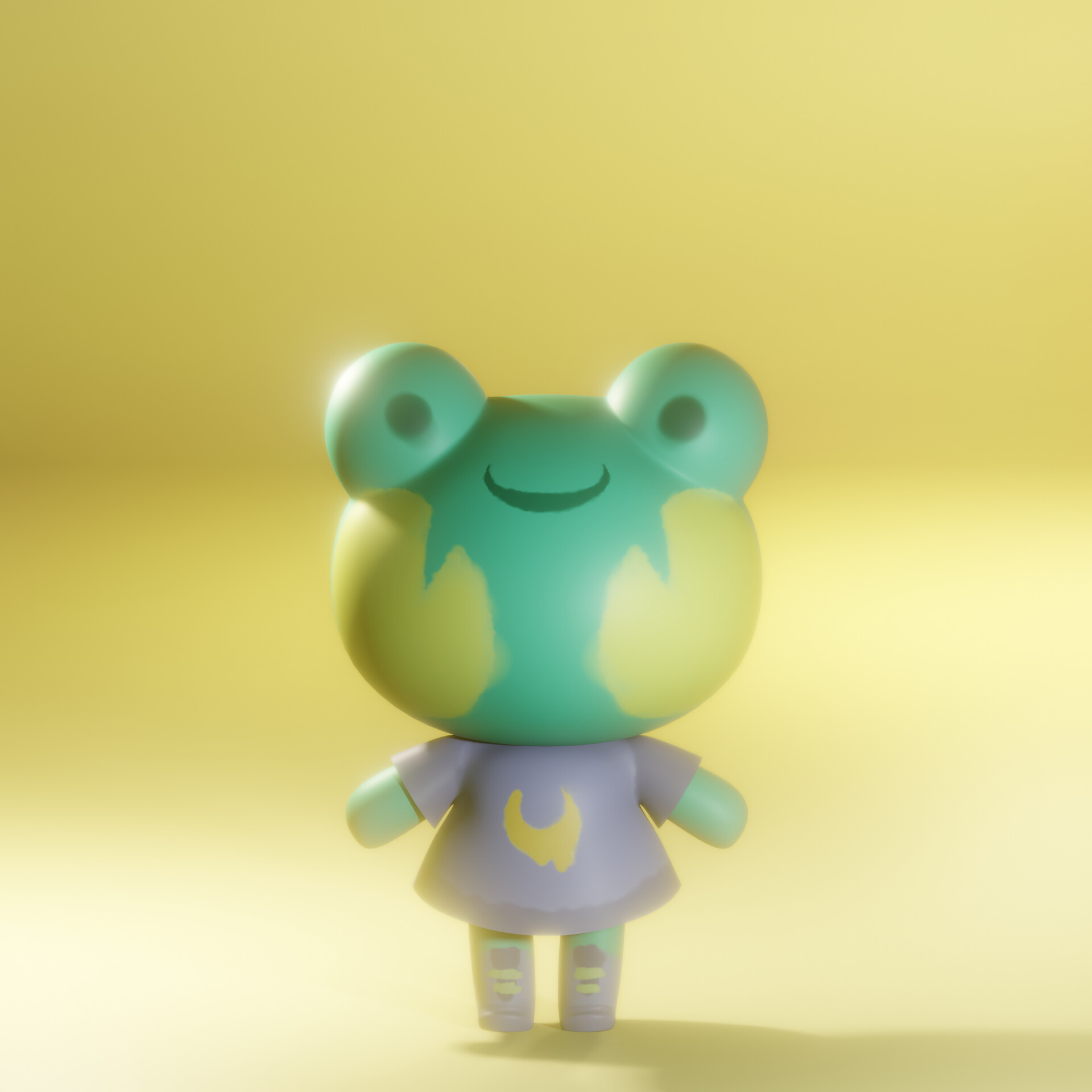 ArtStation - cute froggy from the animal crossing