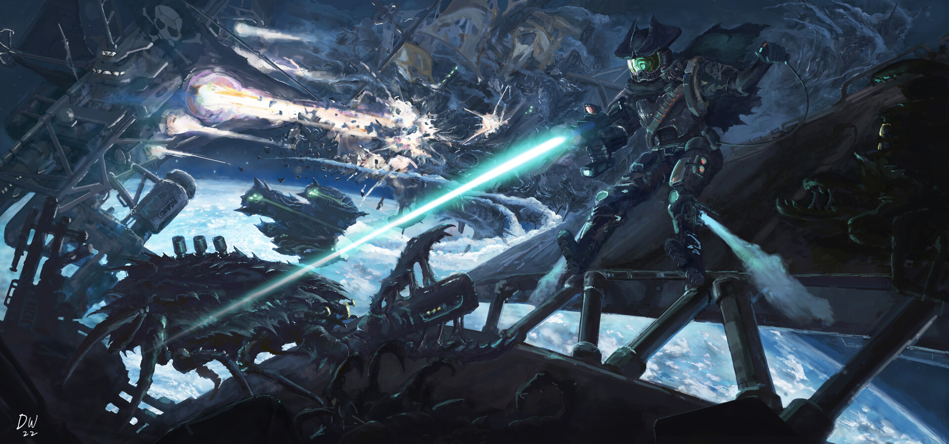 ArtStation - Space Pirates vs The Aliens