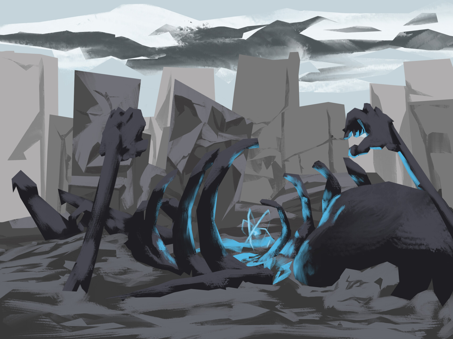 ArtStation - Skeleton sketch