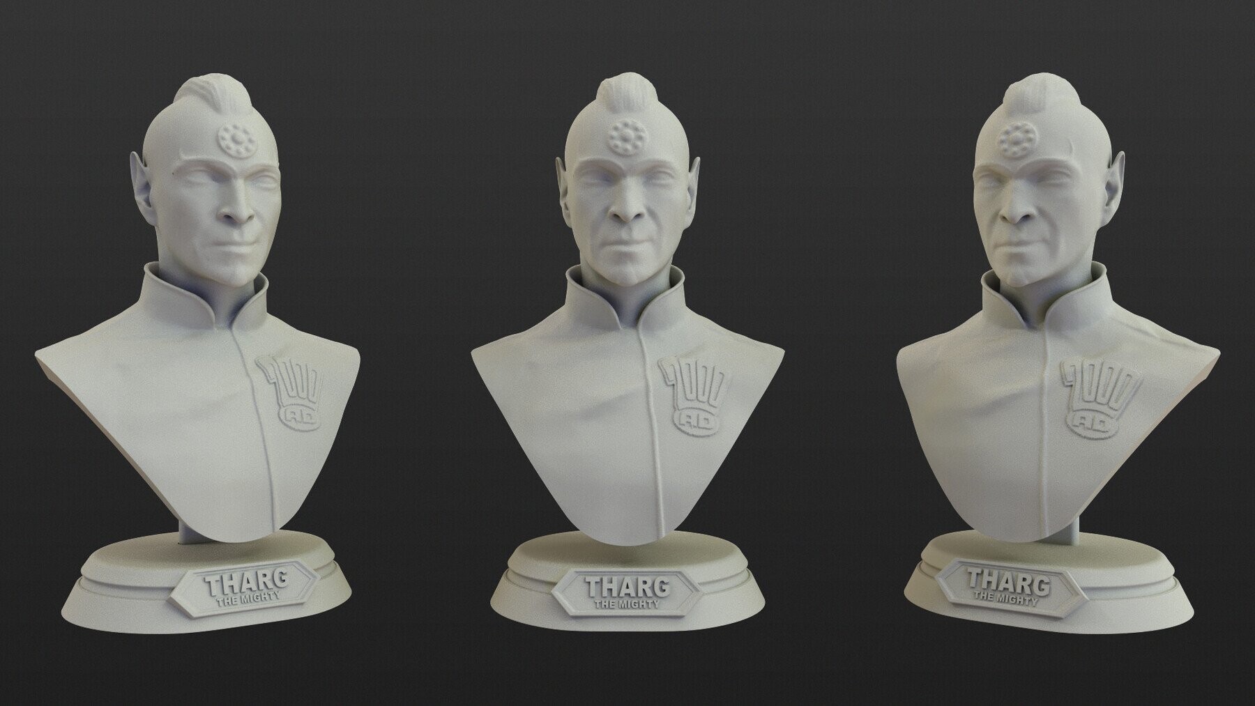 Marcos Silva - 3D Printed Bust - Tharg the Mighty