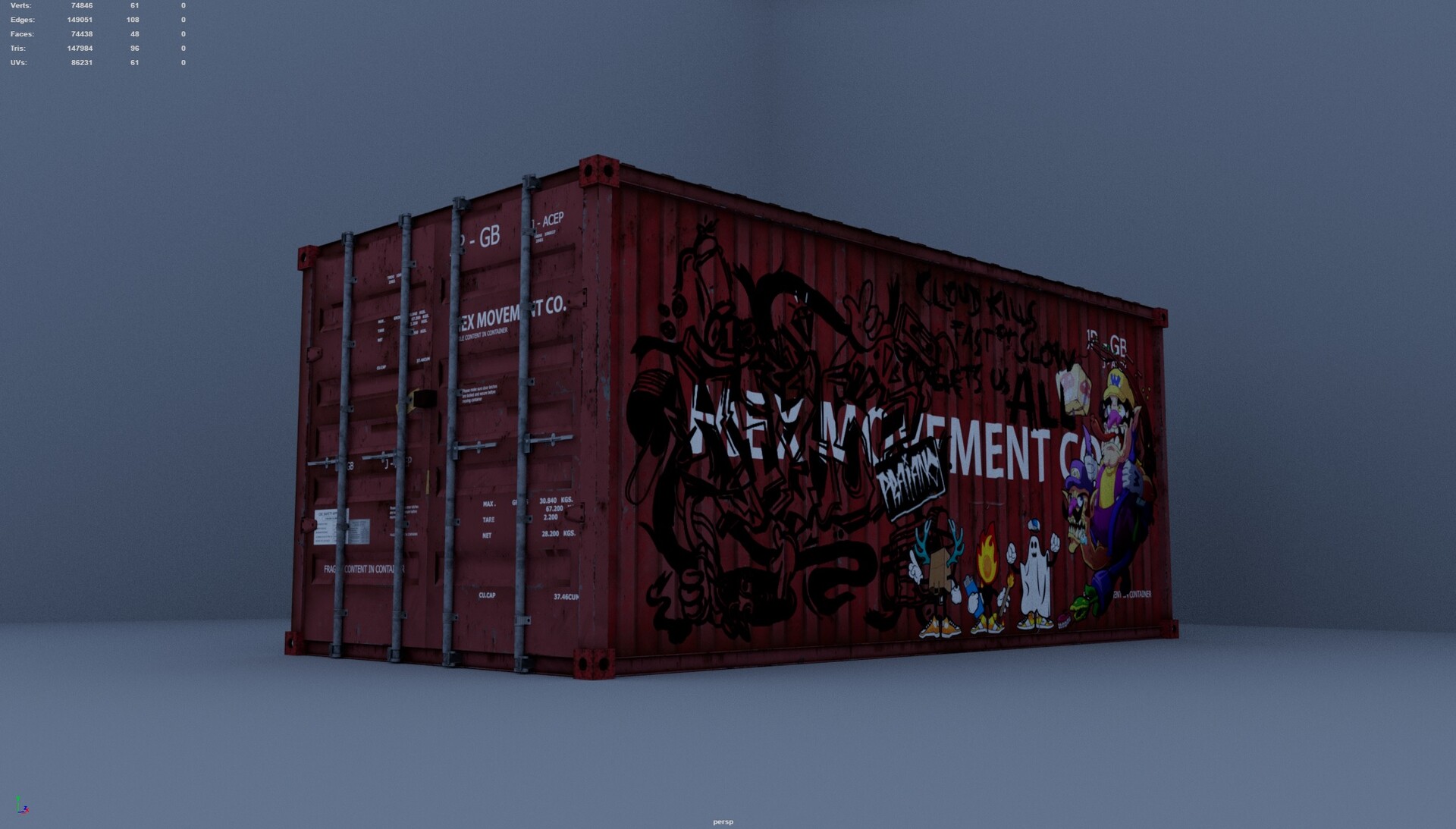 ArtStation - Cargo Container Graffiti (Game Ready)