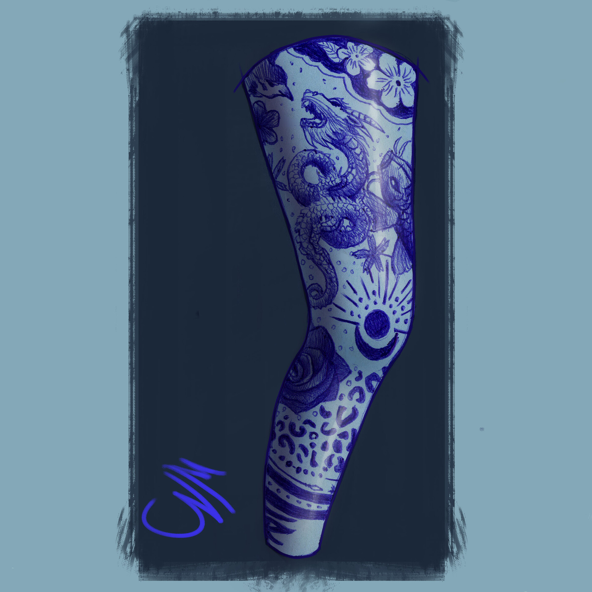 ArtStation - Tattoo Leg
