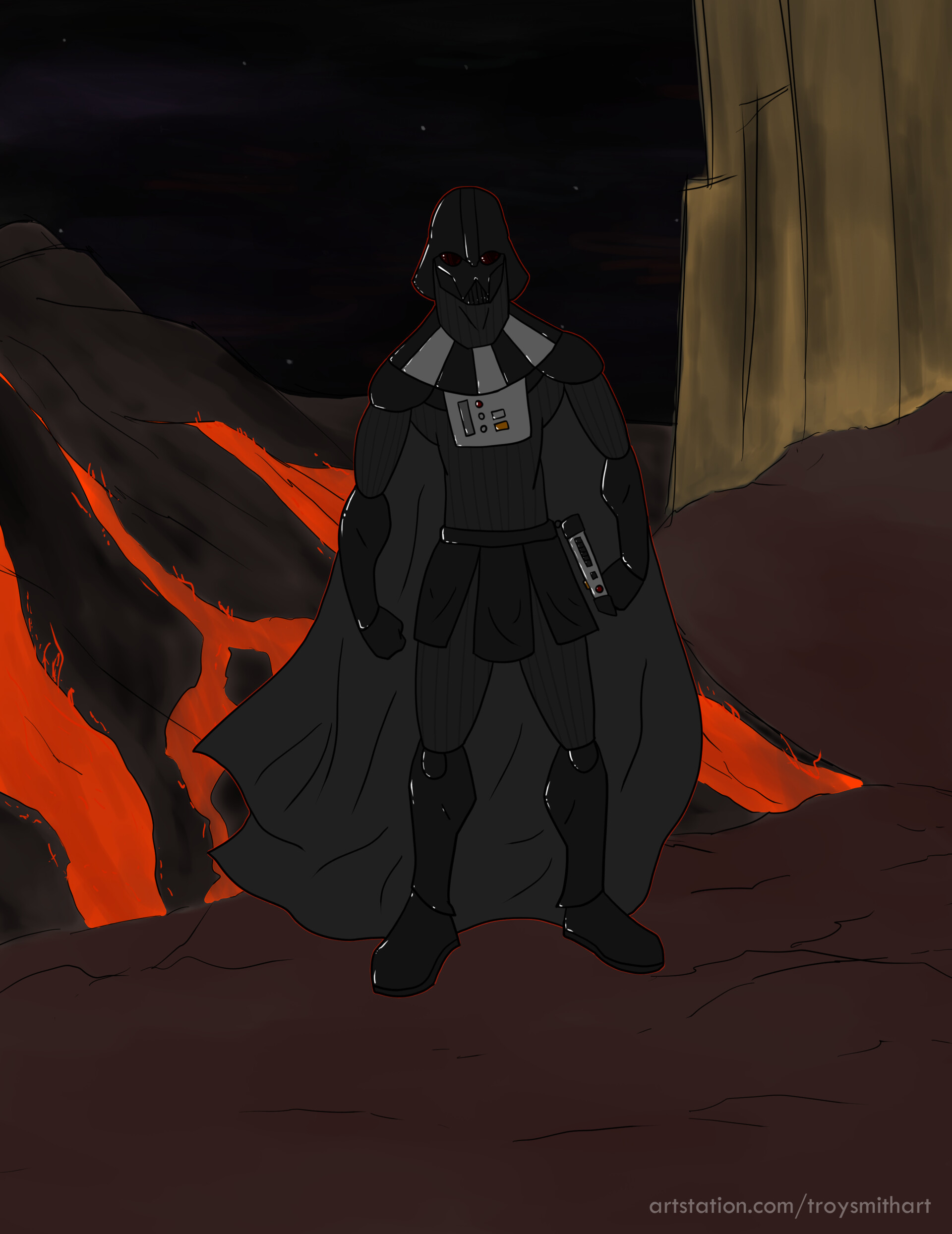 ArtStation - Darth Vader on Mustafar