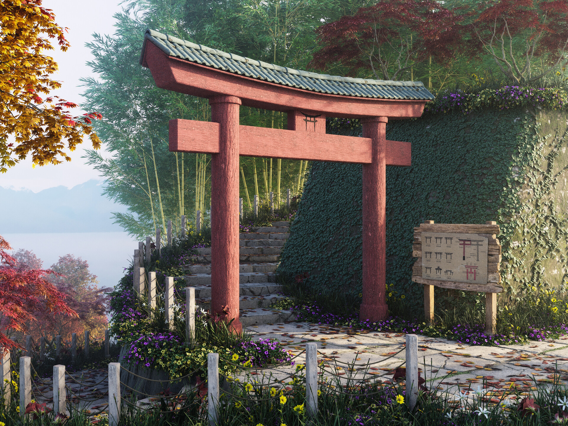 ArtStation - Japanese Gate - Torii