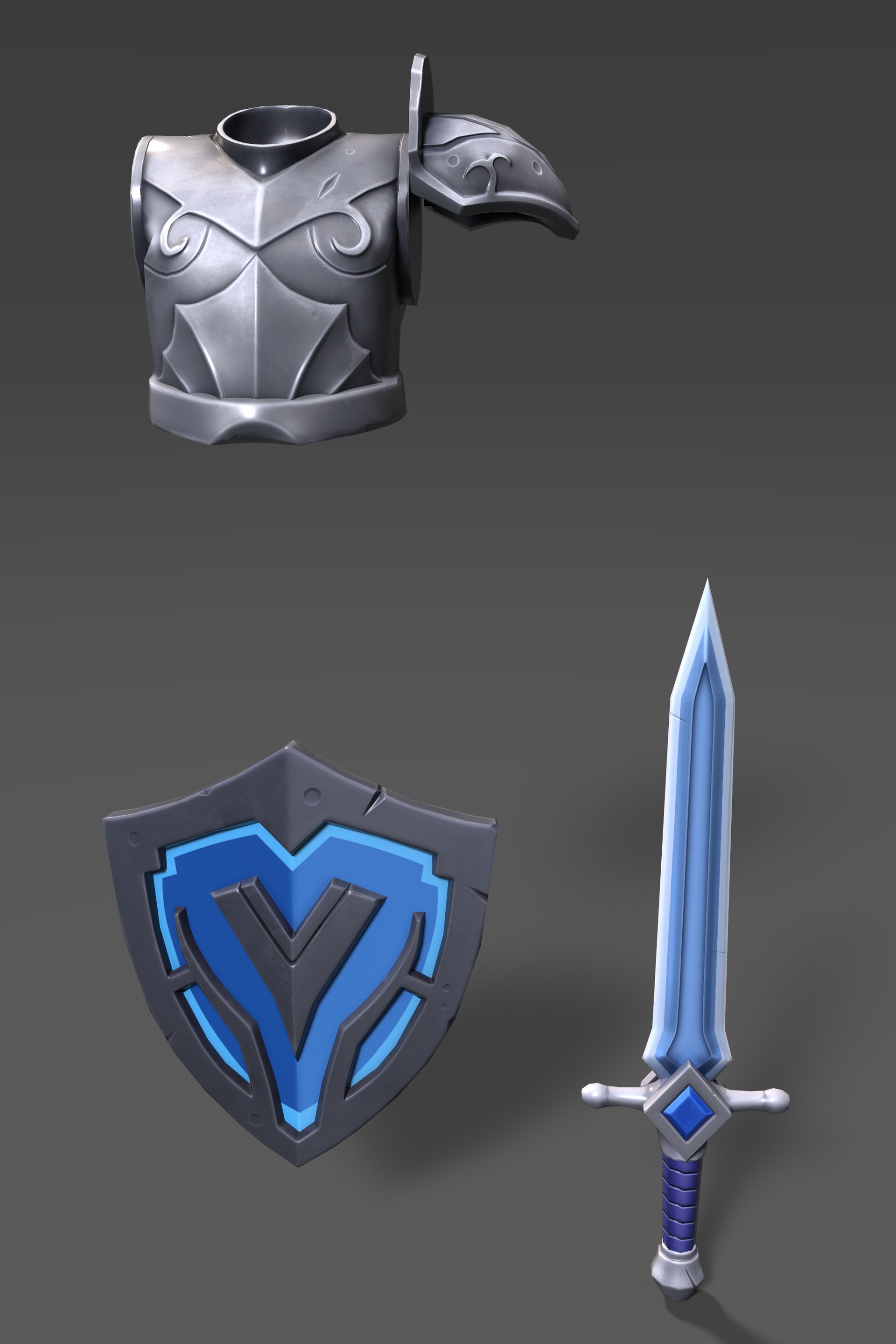 ArtStation - 3d props Knight armour