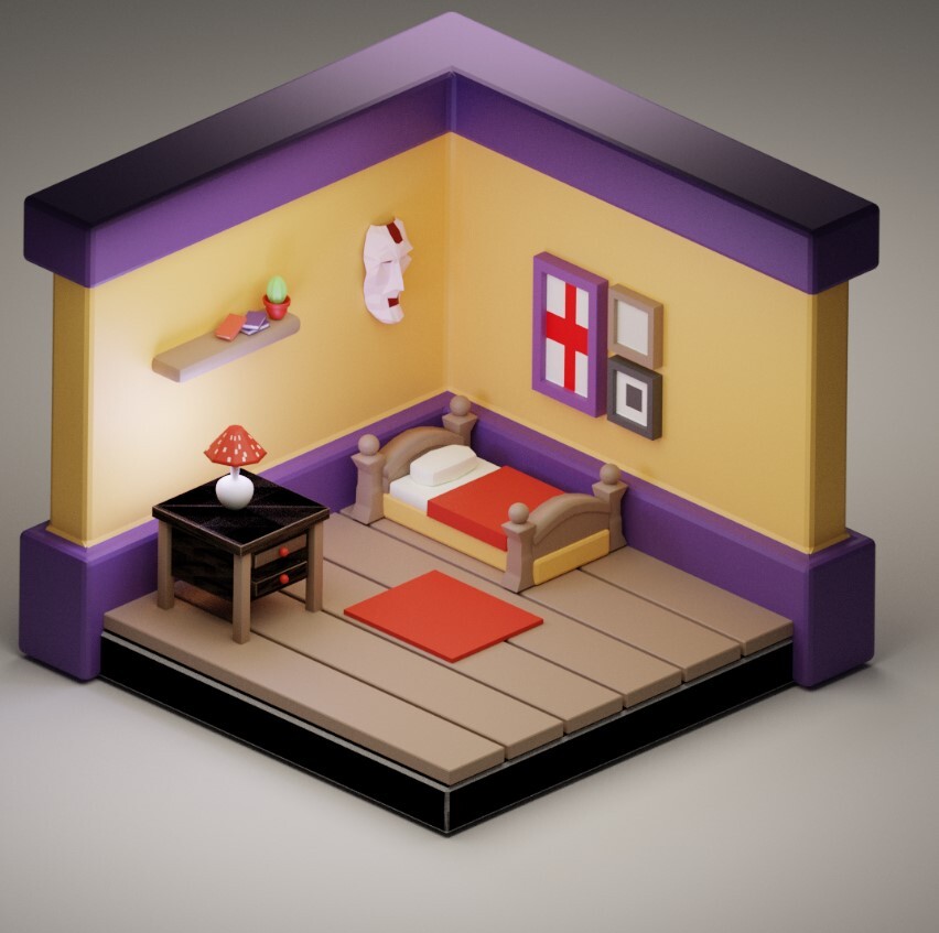 ArtStation - Calm bedroom