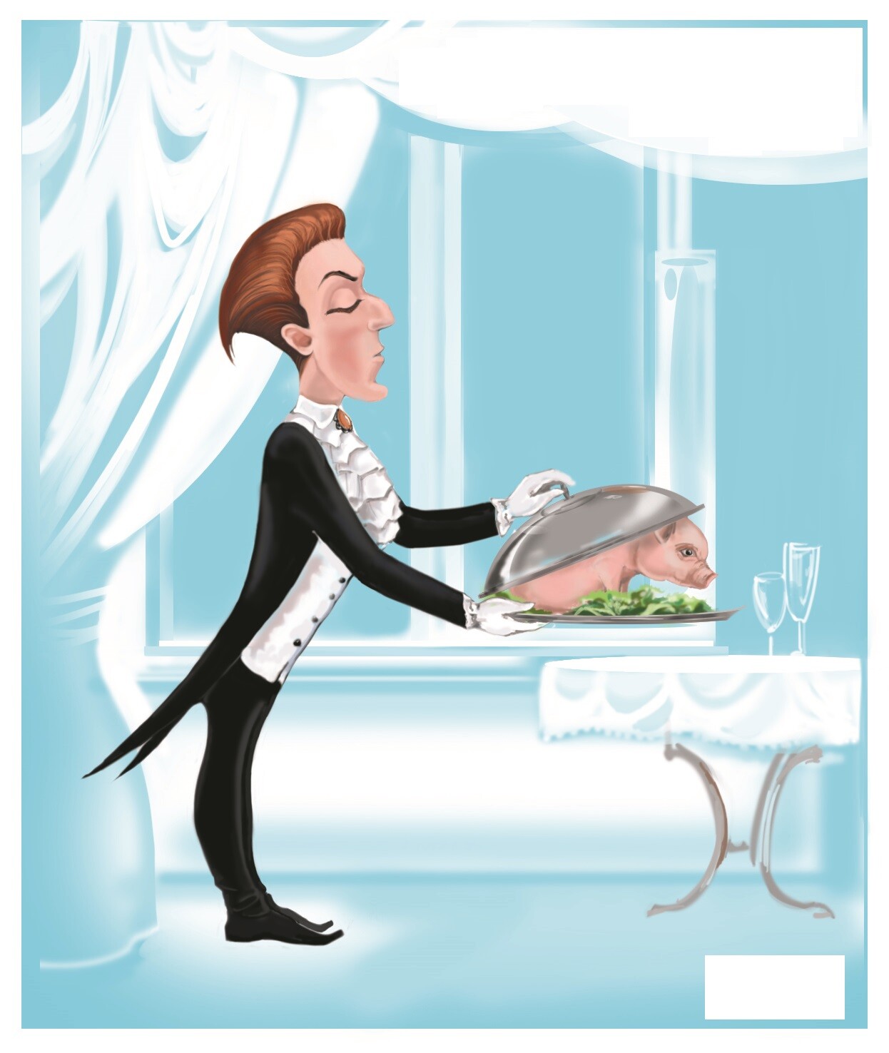 ArtStation - Postcard. Butler 3