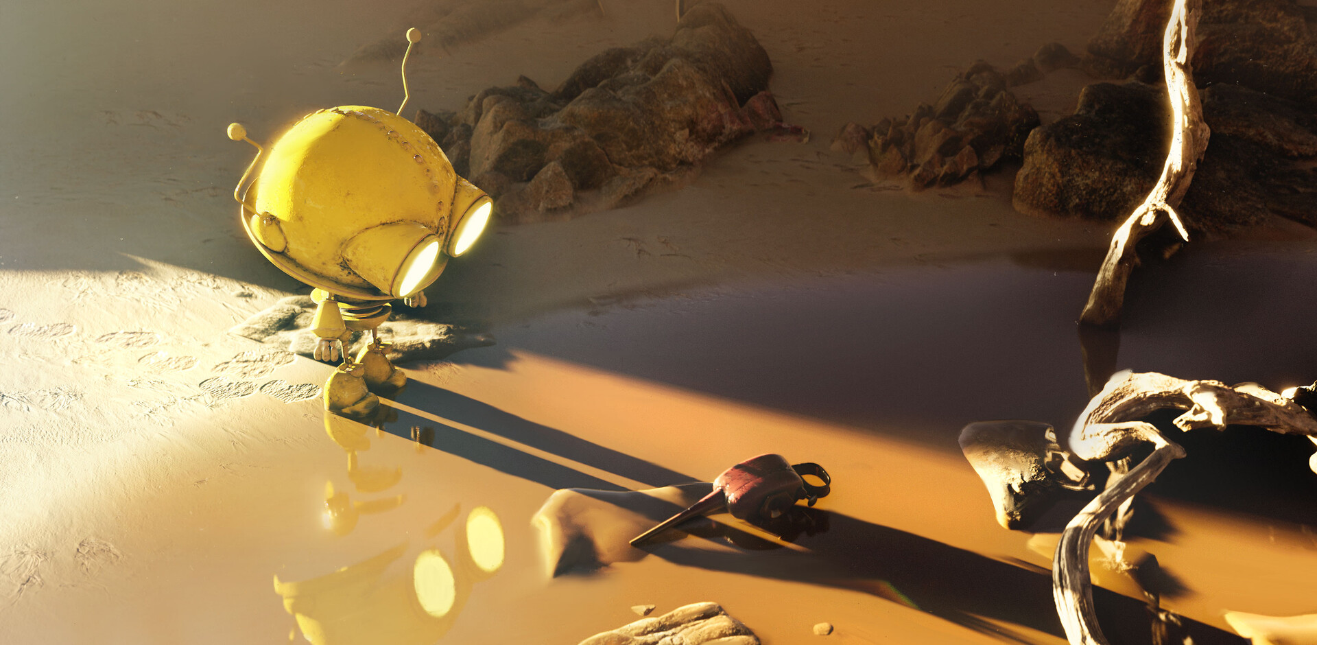 ArtStation - Yellow robot