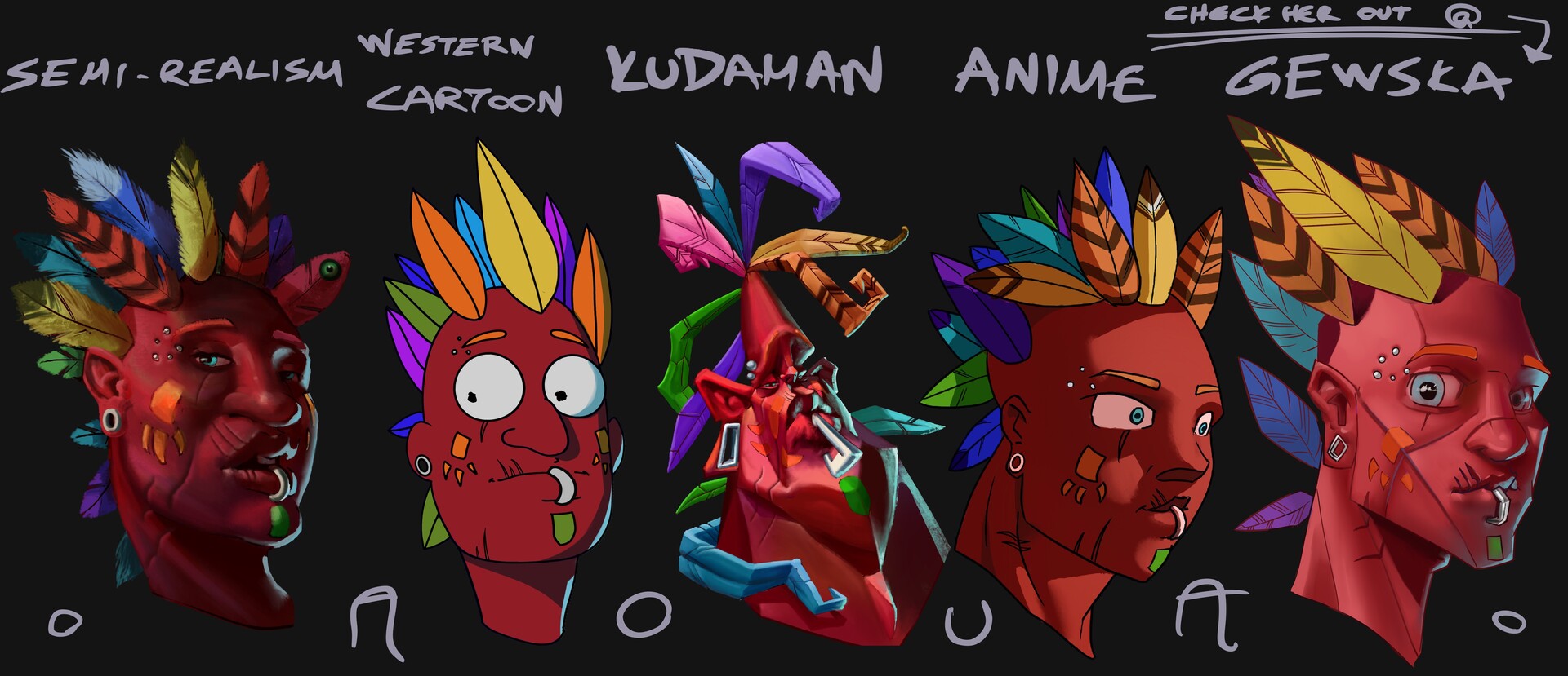 ArtStation - Spring 2022 Student Work - SP1 Stylized Portraiture w/ Sinix