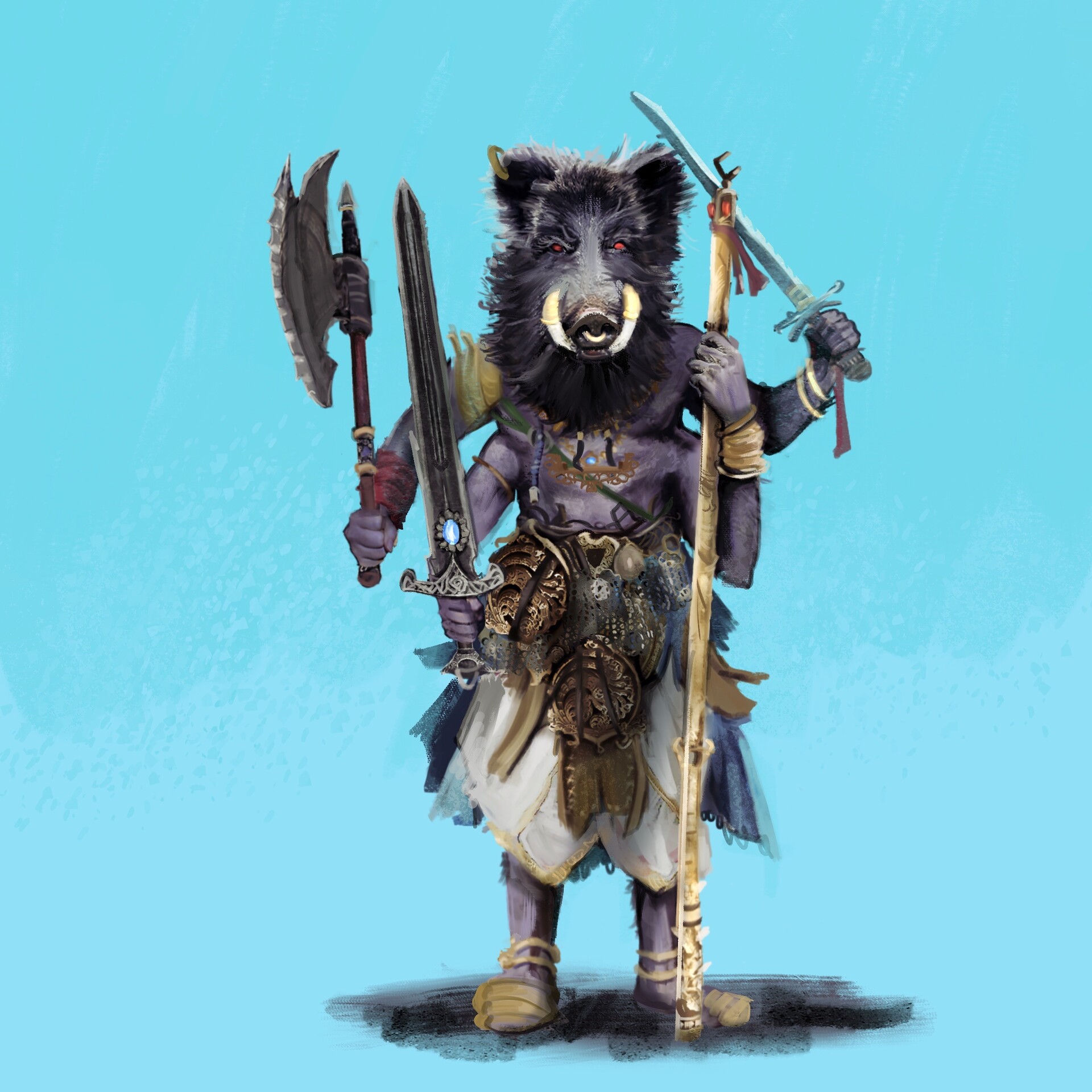 ArtStation - Vishnu avatar - Varaha - Re imagining the mythology!