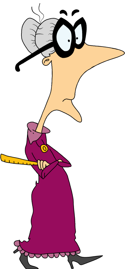 Unhappy Teacher Cartoon