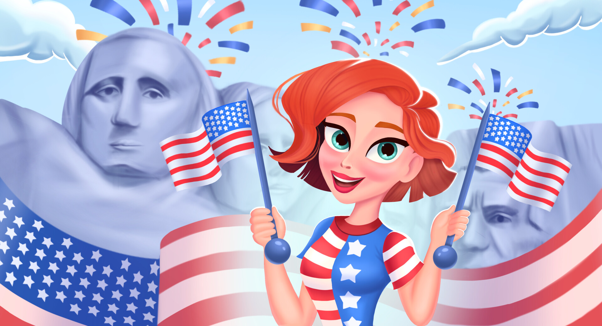 ArtStation - Independence Day illustration