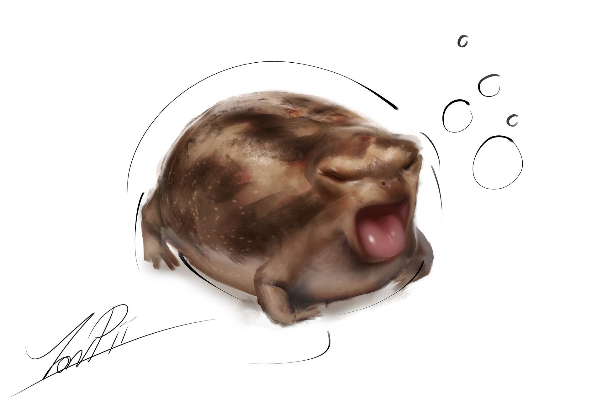 ArtStation - Frog Yawn