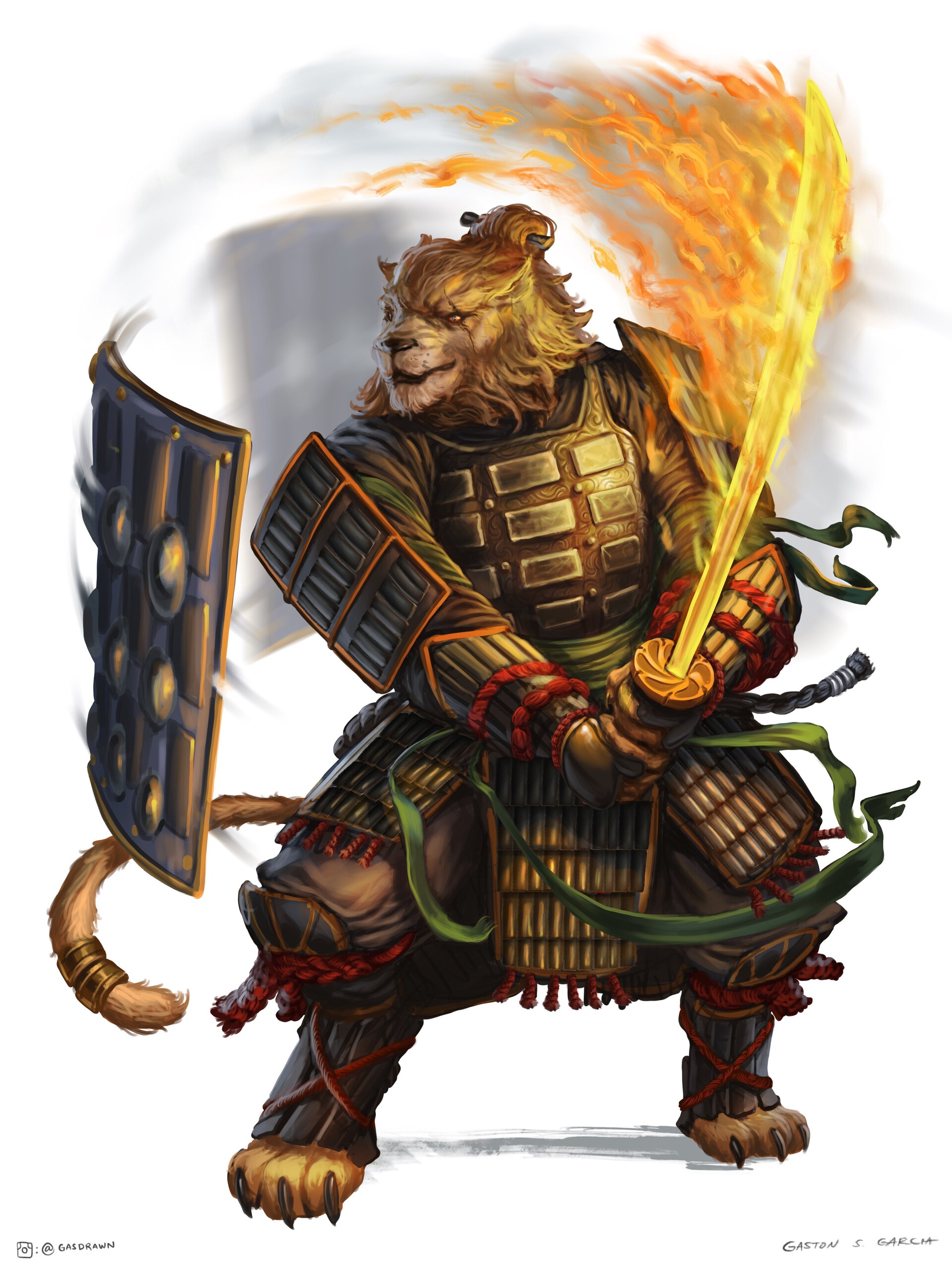 ArtStation - Leonin Samurai Commission