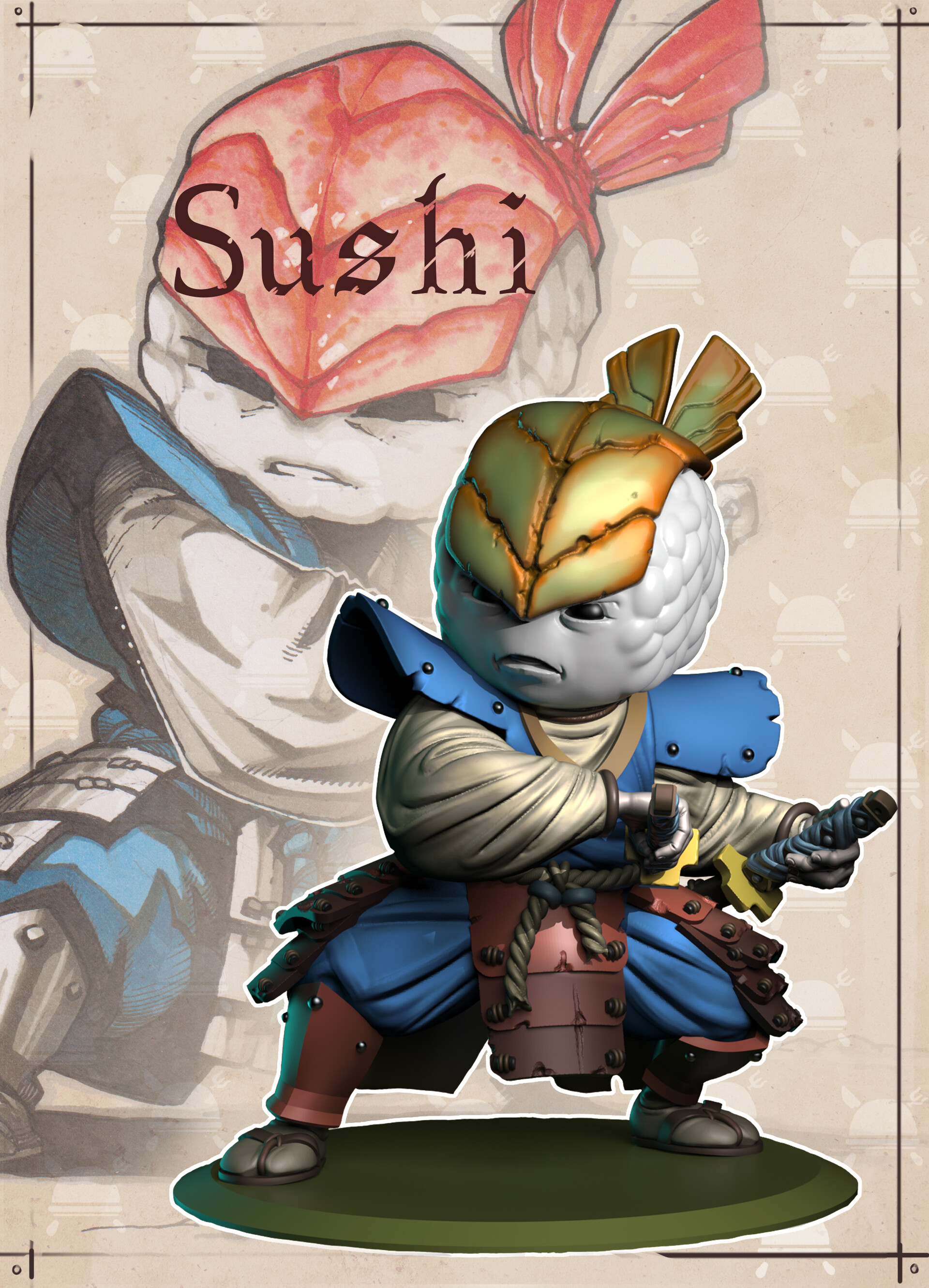 ArtStation - Sushi miniature