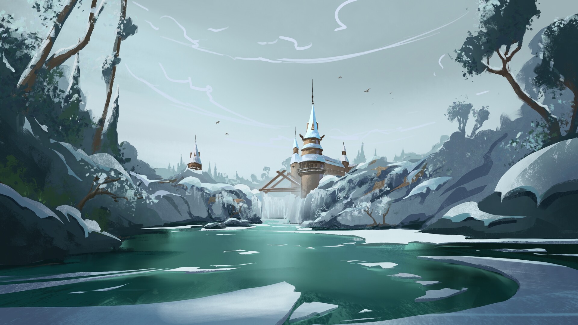 how to draw concept art landscapes