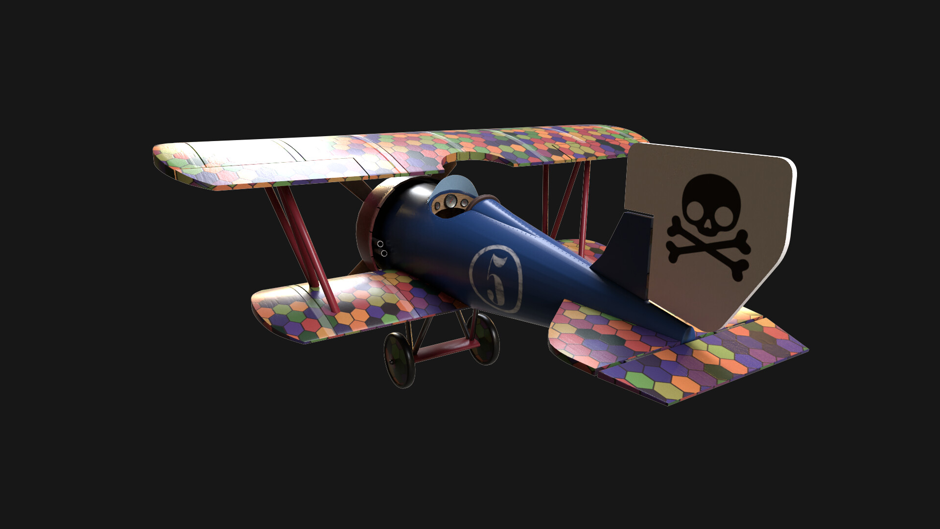 Michal Jonák - Stylized WW1 plane with pilot