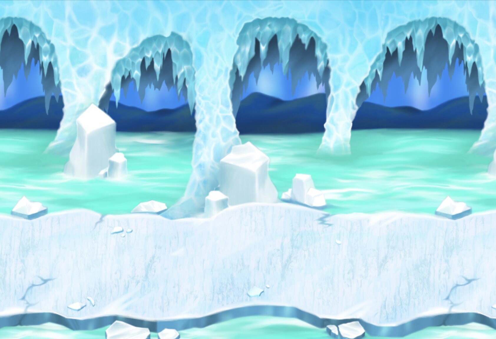 ArtStation - Ice Background Art