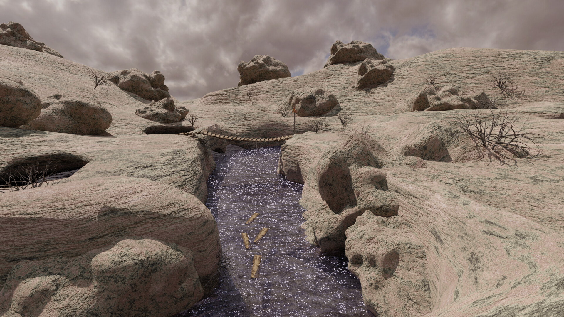 ArtStation - Water canyon render (WIP)