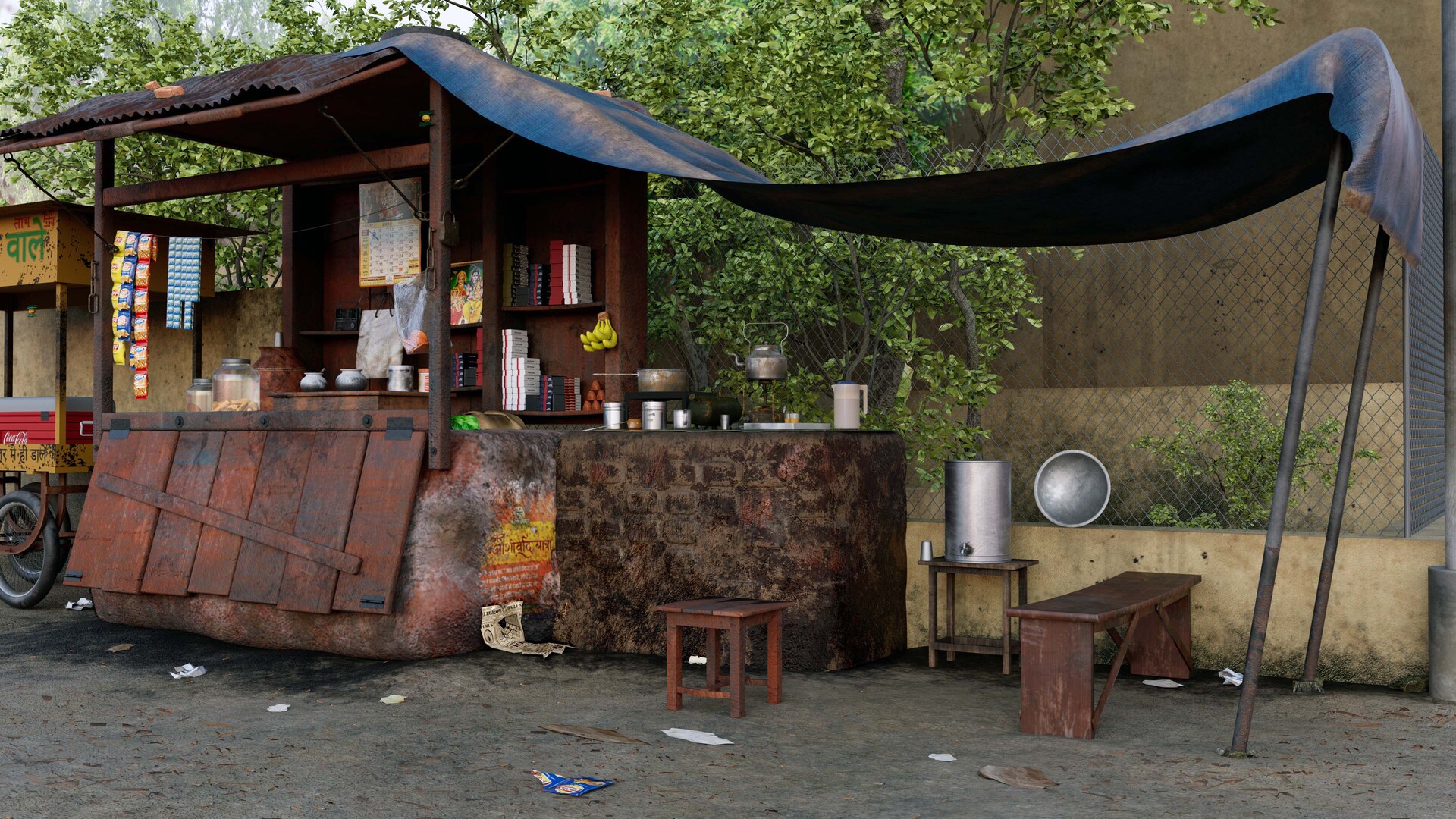ArtStation - Indian tea stall