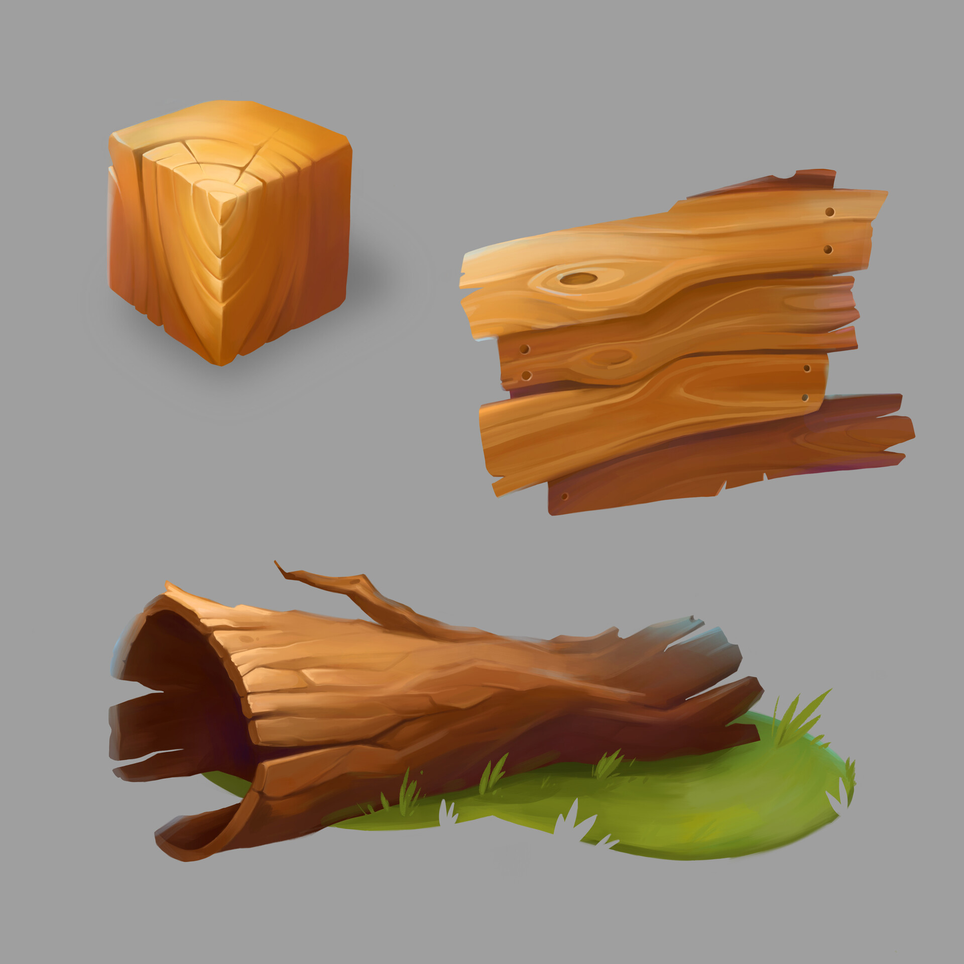 ArtStation - Wooden texture study