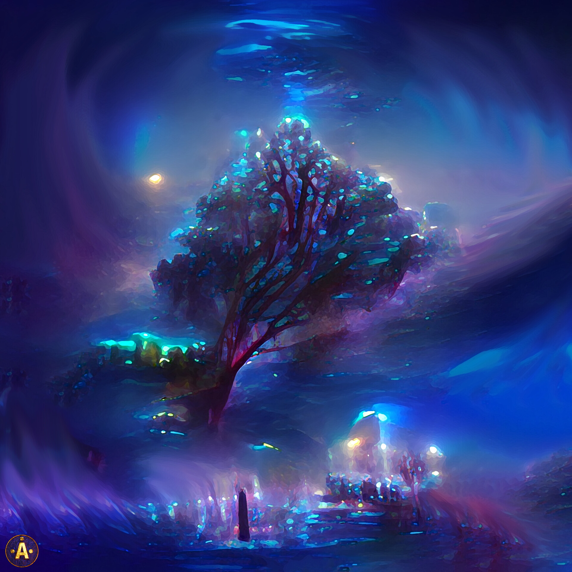 ArtStation - "Blue Astral Tree"
