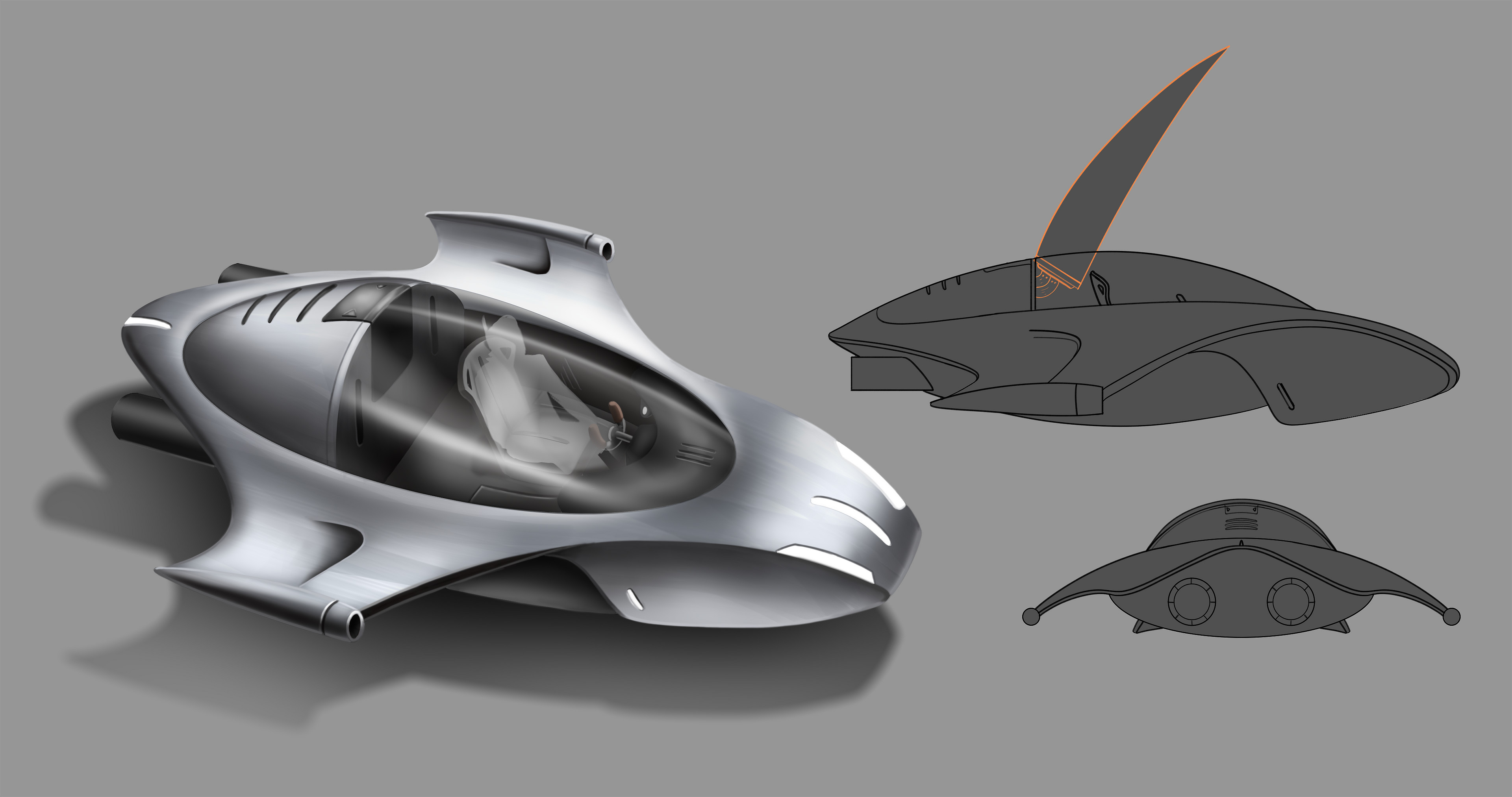 Futuristic Hovercraft
