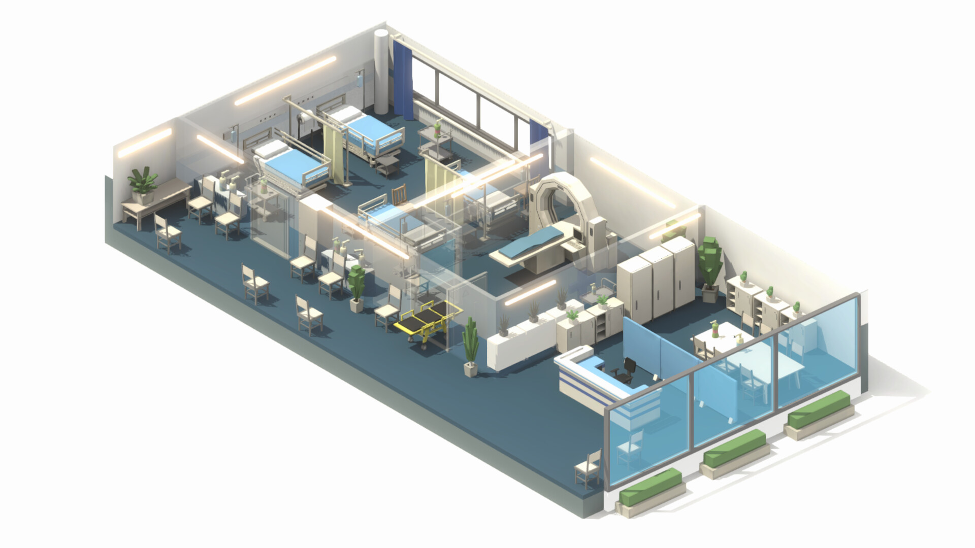 A 3D - Low Poly Hospital