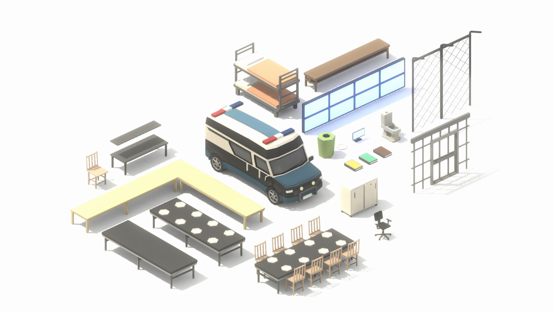 A 3D - Low Poly Prison