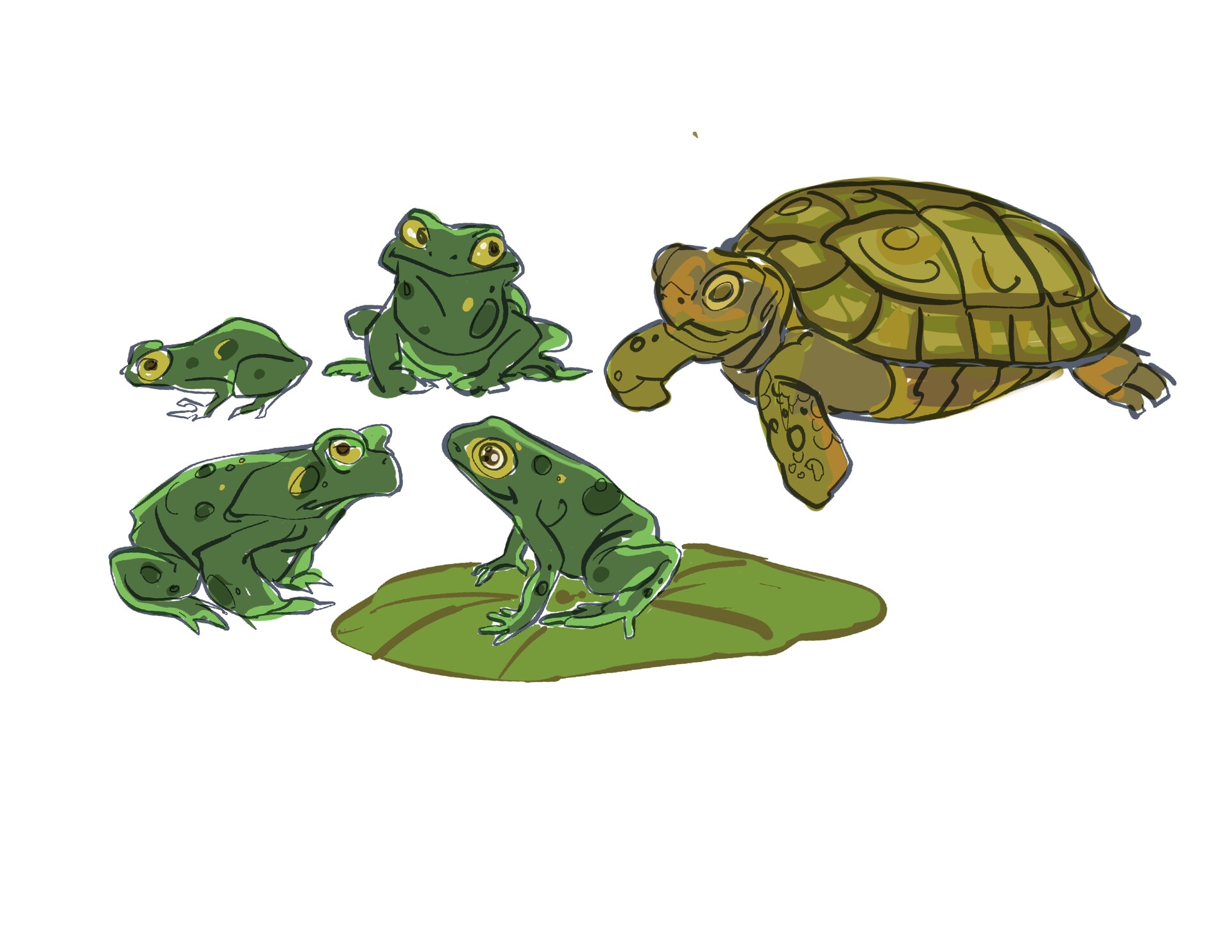 ArtStation - Frog sketch