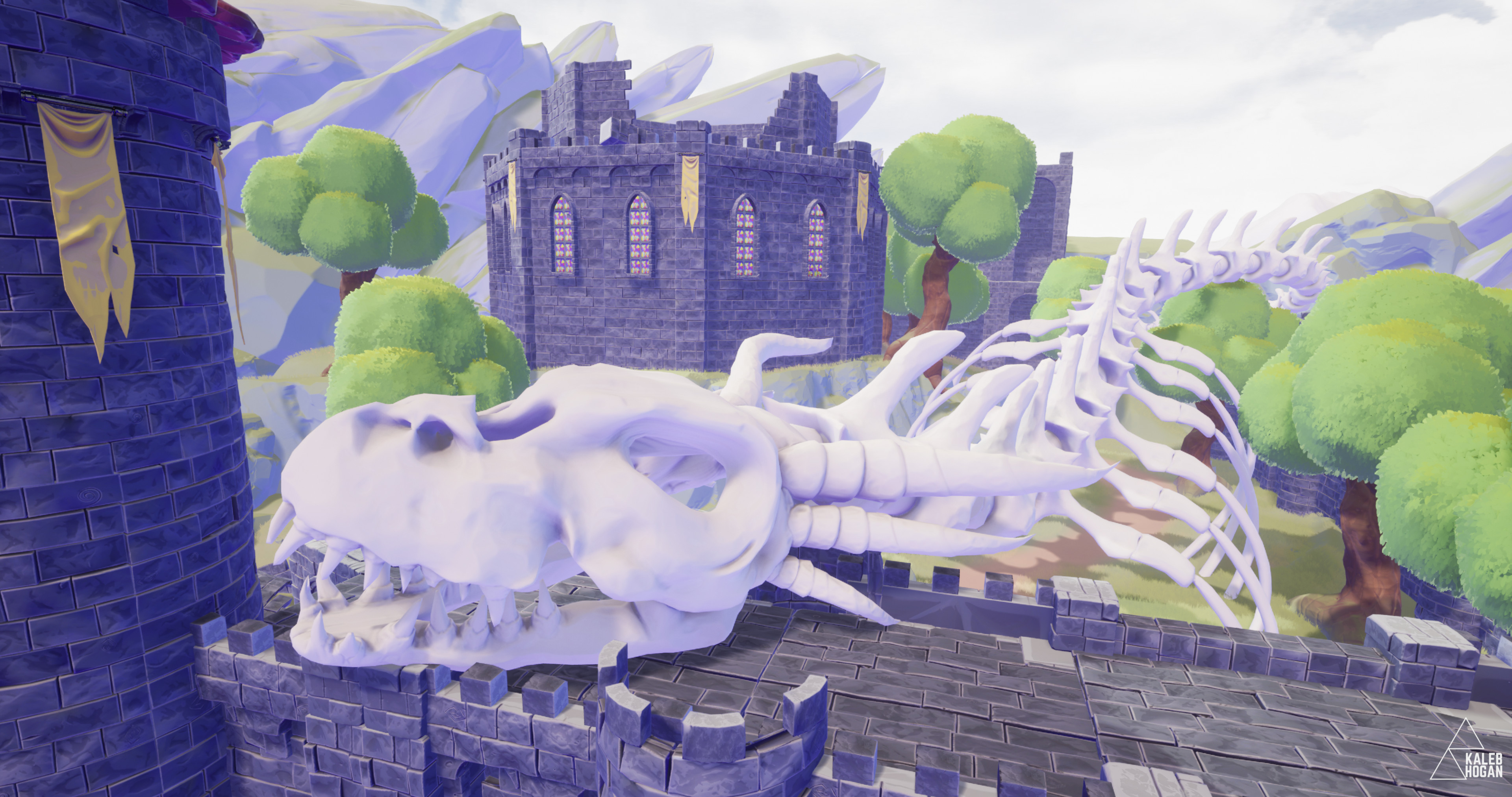 Kaleb Hogan - Stylized Environment, Castle in the Forest [UE5]