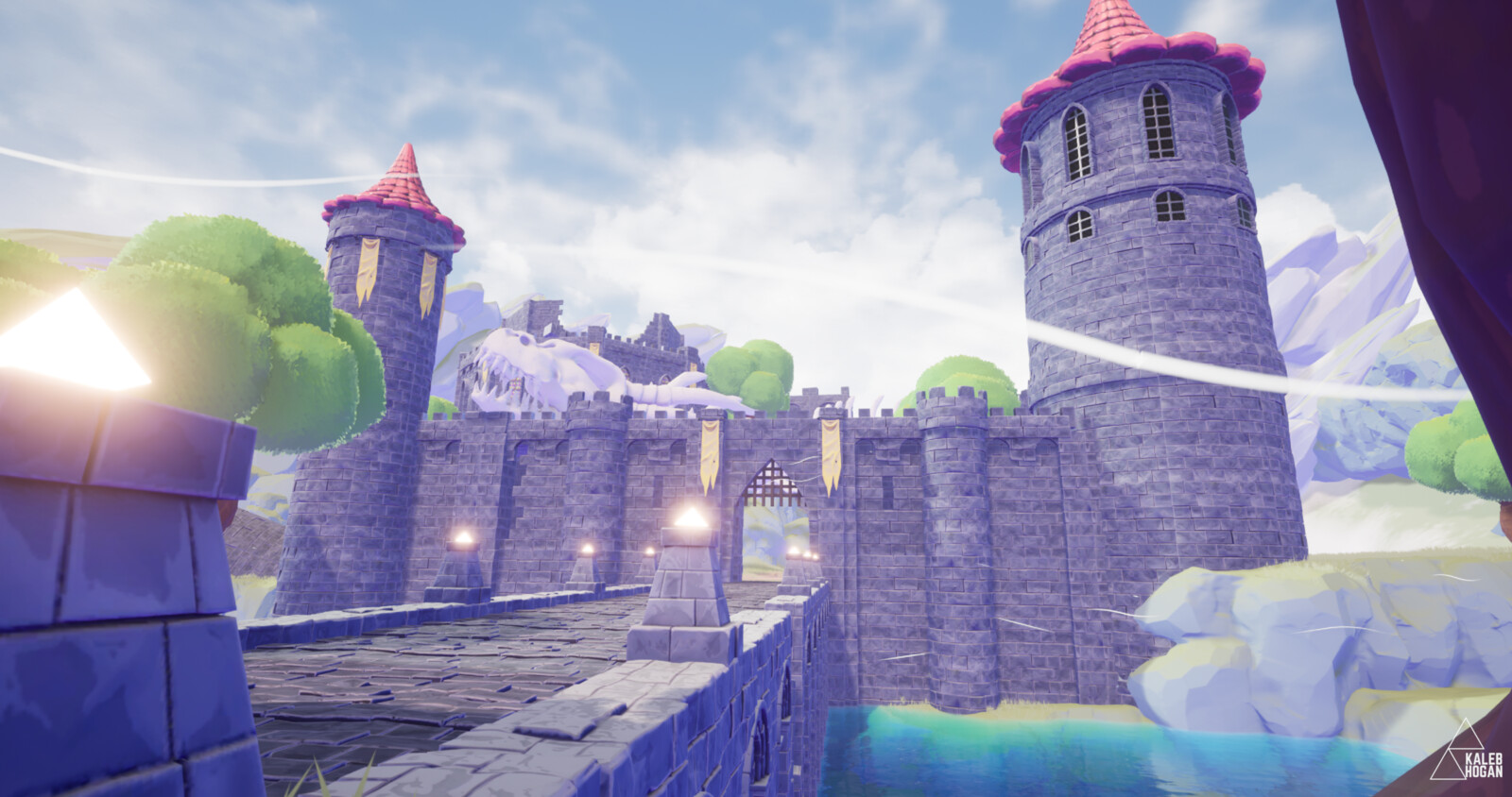 Kaleb Hogan - Stylized Environment, Castle in the Forest [UE5]