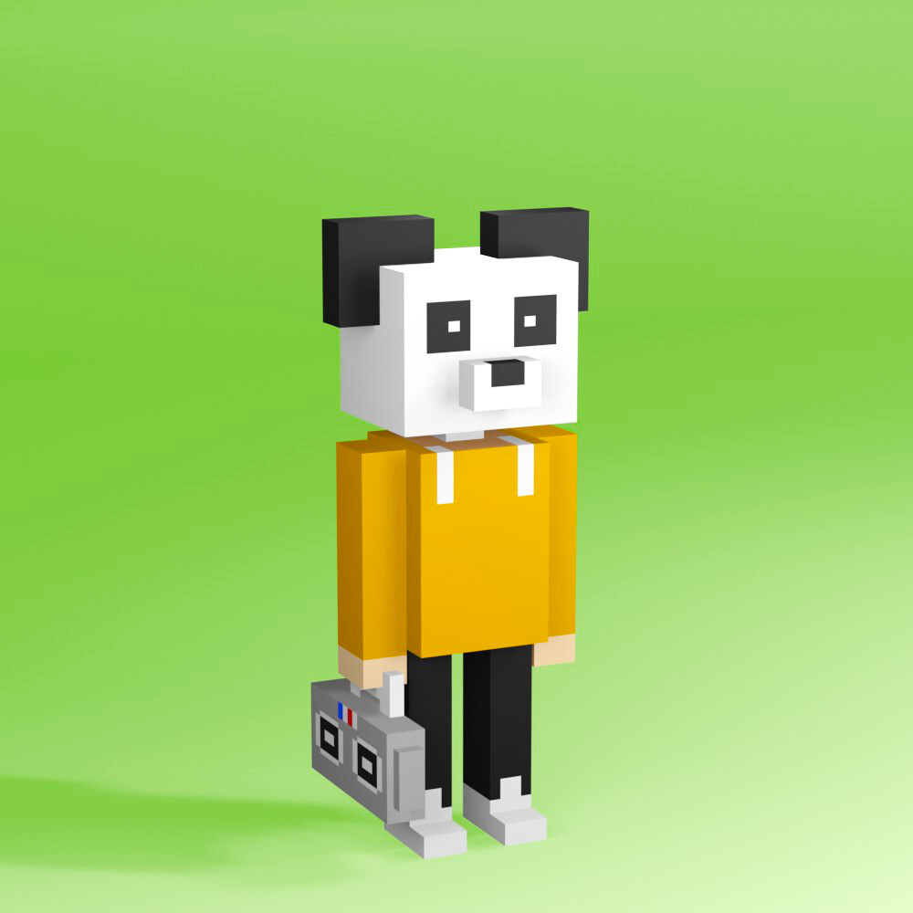 ArtStation - 3D character from NFT Collection in voxel art: Voxel Animals #3