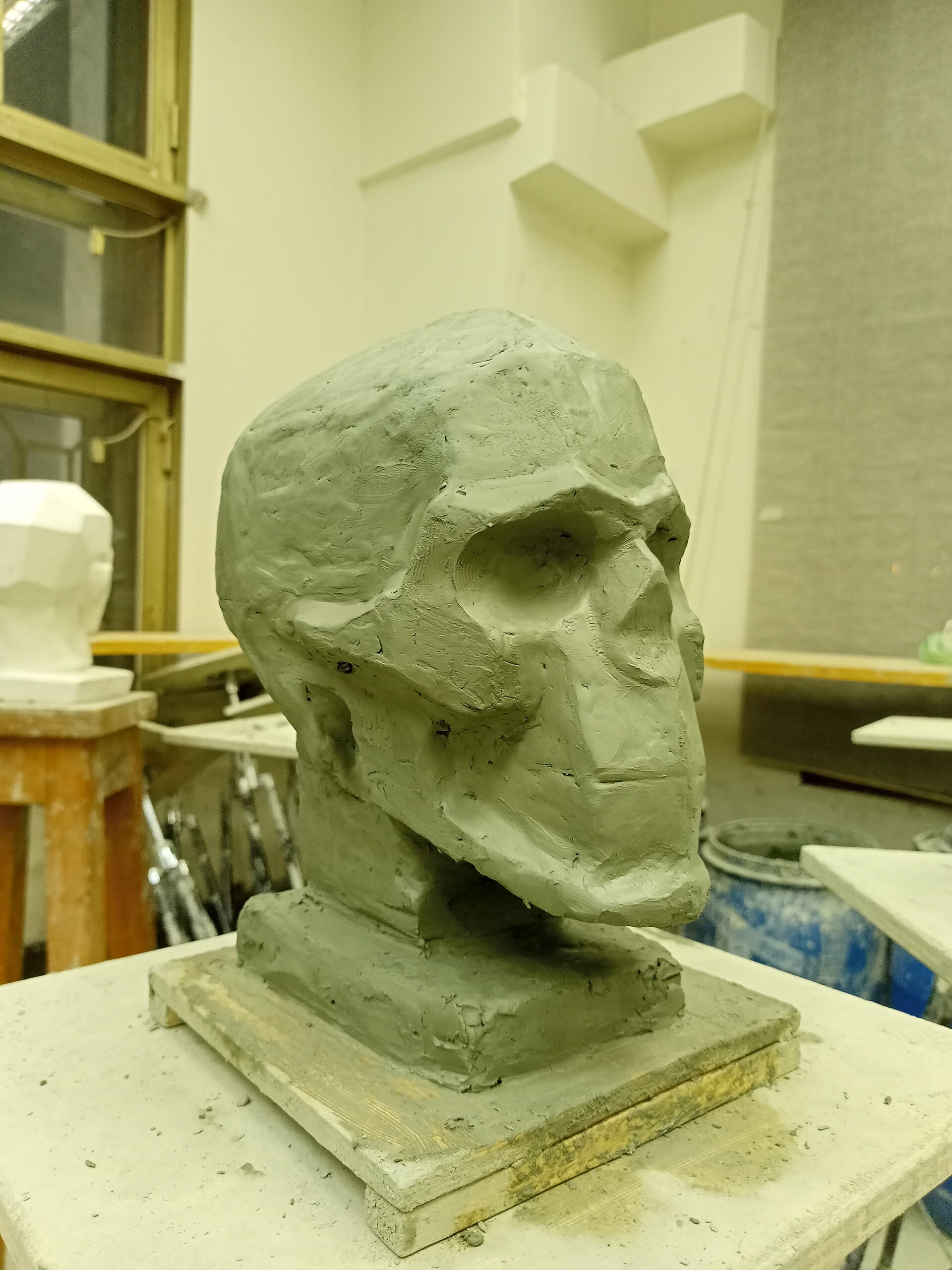 ArtStation - Blue clay skull. (Knowledge from Gottfried Bammes).