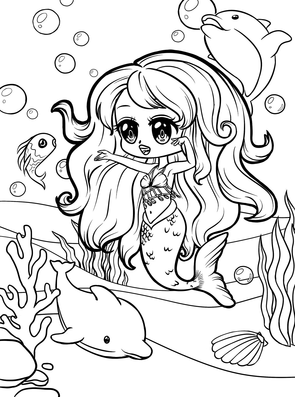 cute anime chibi coloring pages